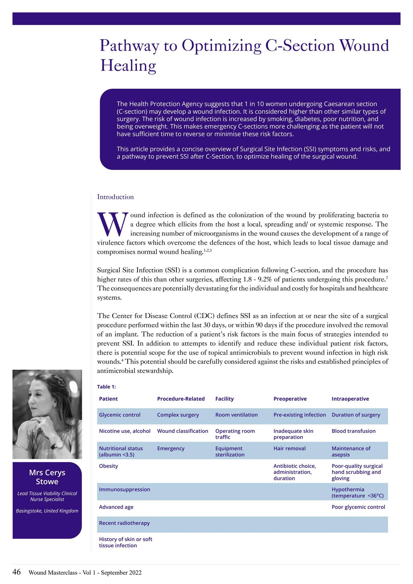 Pathway to Optimizing C-Section Wound Healing by woundmasterclass - Issuu