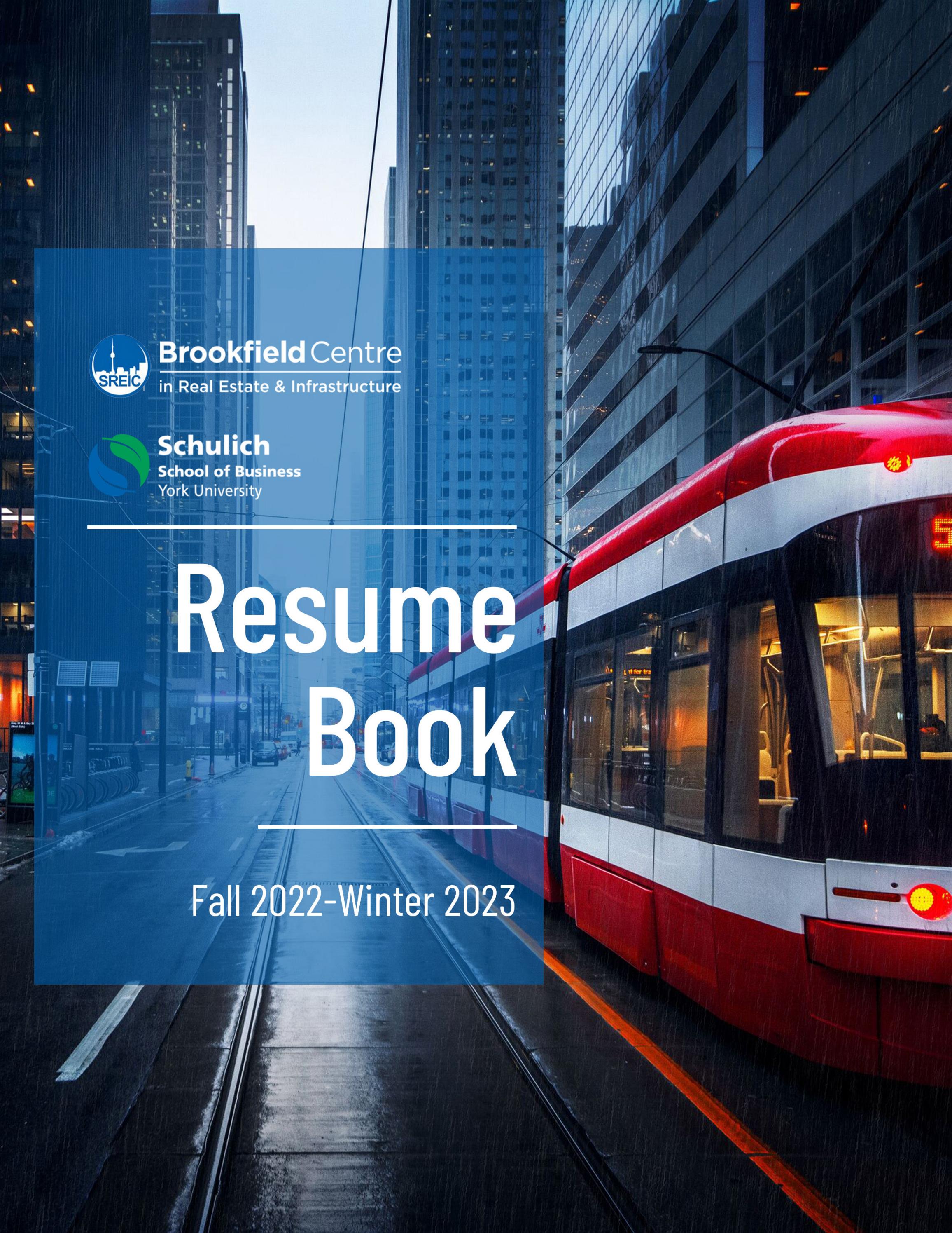 Resume Book - Fall 2022-Winter 2023 | SREIC | Brookfield Center in Real ...