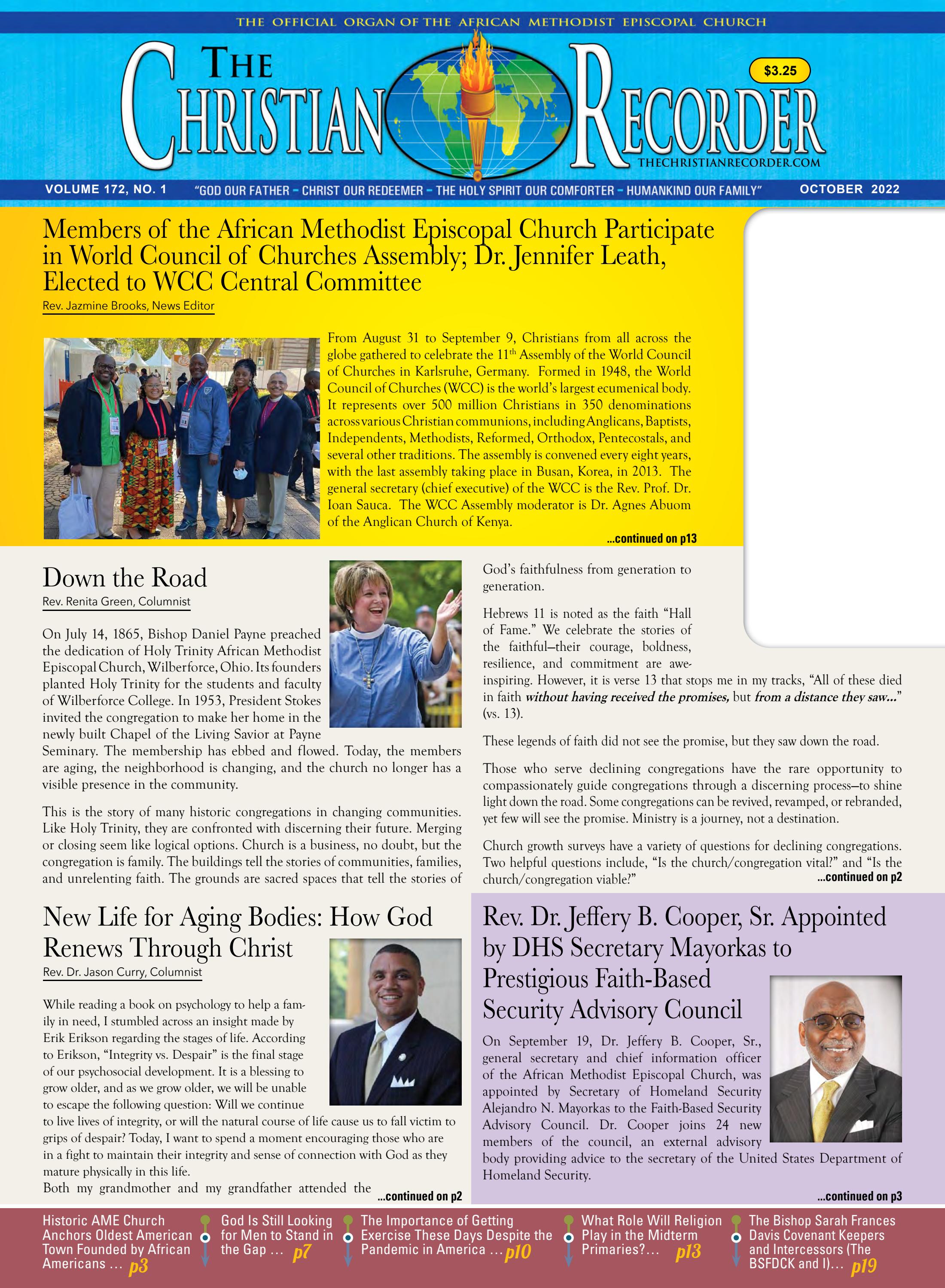 October 2022 Edition of The Christian Recorder by John Thomas III - Issuu