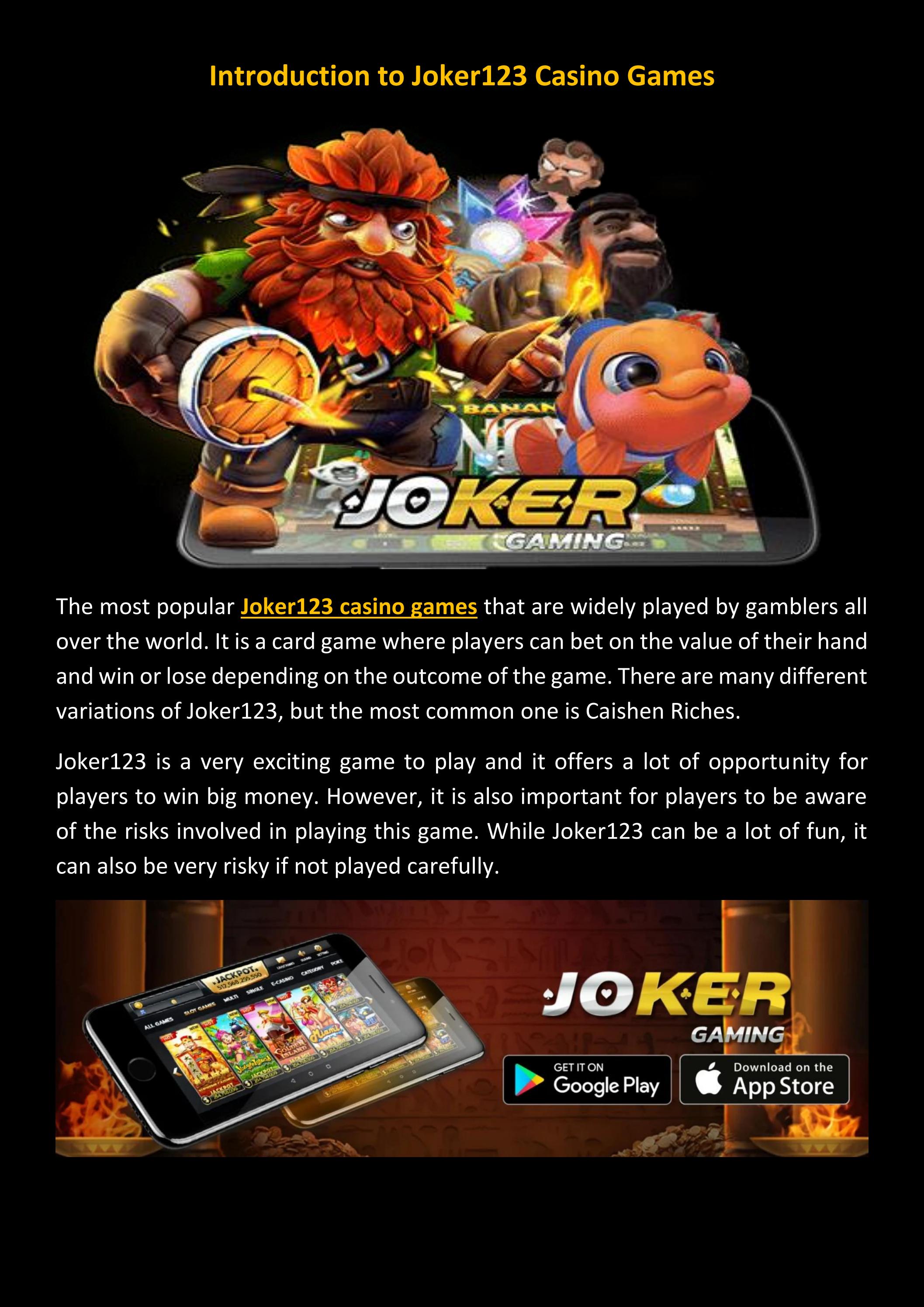 Introduction to Joker123 Casino Games by Joker123_online - Issuu
