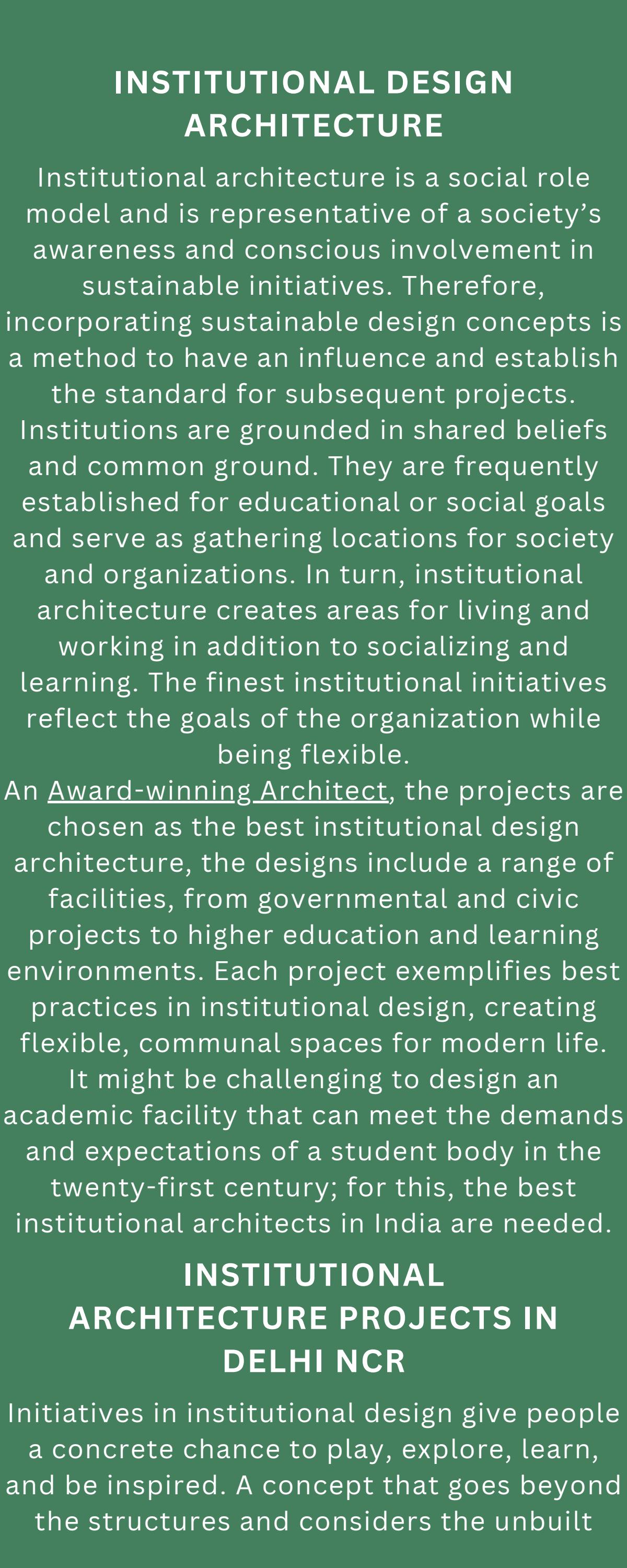 Institutional Design Architecture by Urbanscape Architects - Issuu