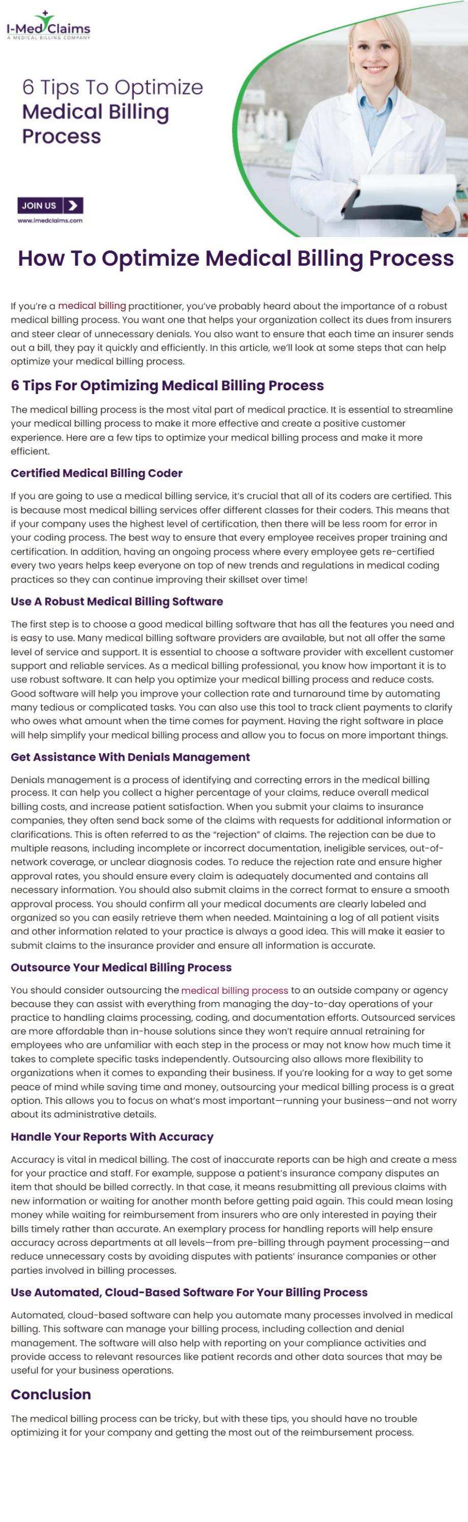 How To Optimize Medical Billing Process by Alex Richardson - Issuu