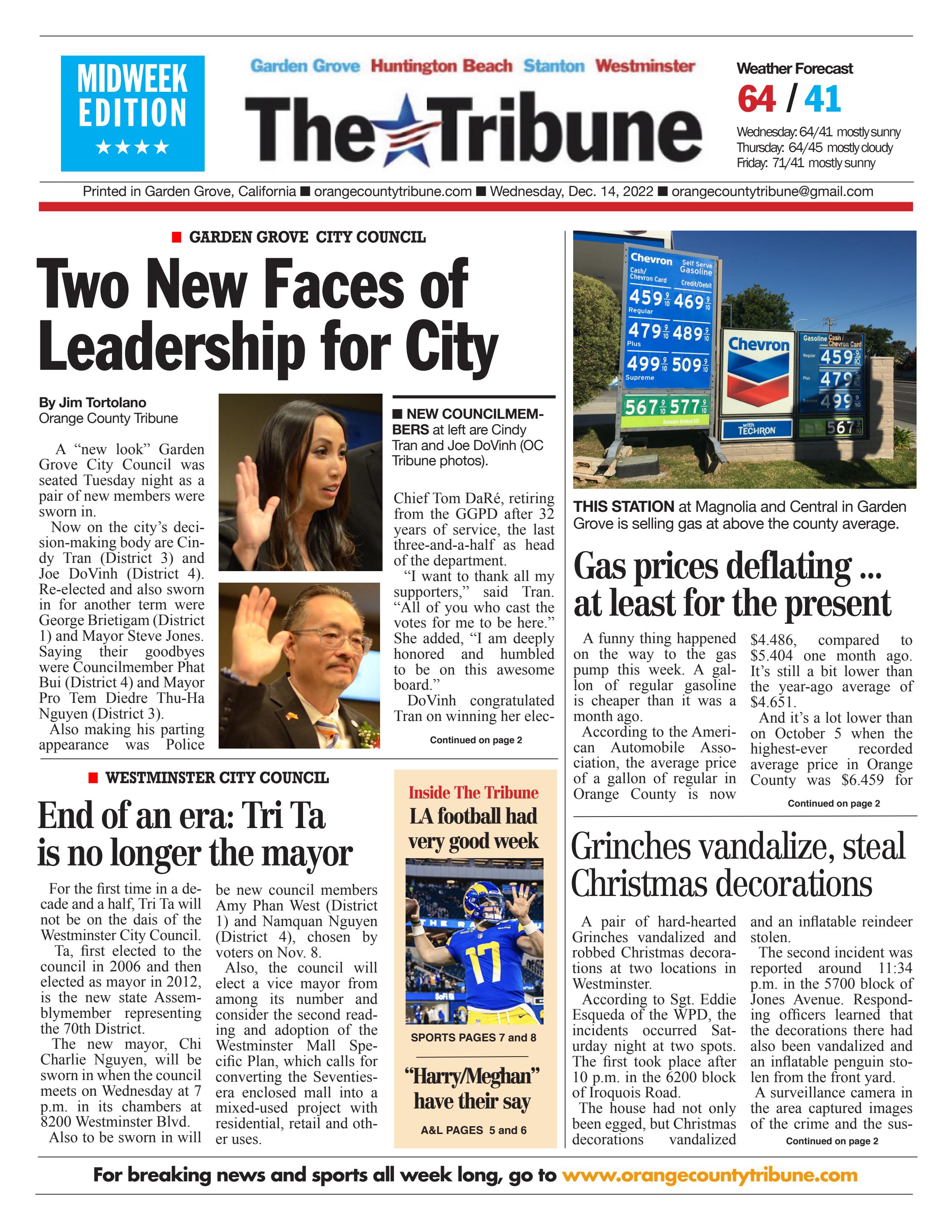 The Orange County Tribune Dec. 14, 2022 by orangecountytribune - Issuu