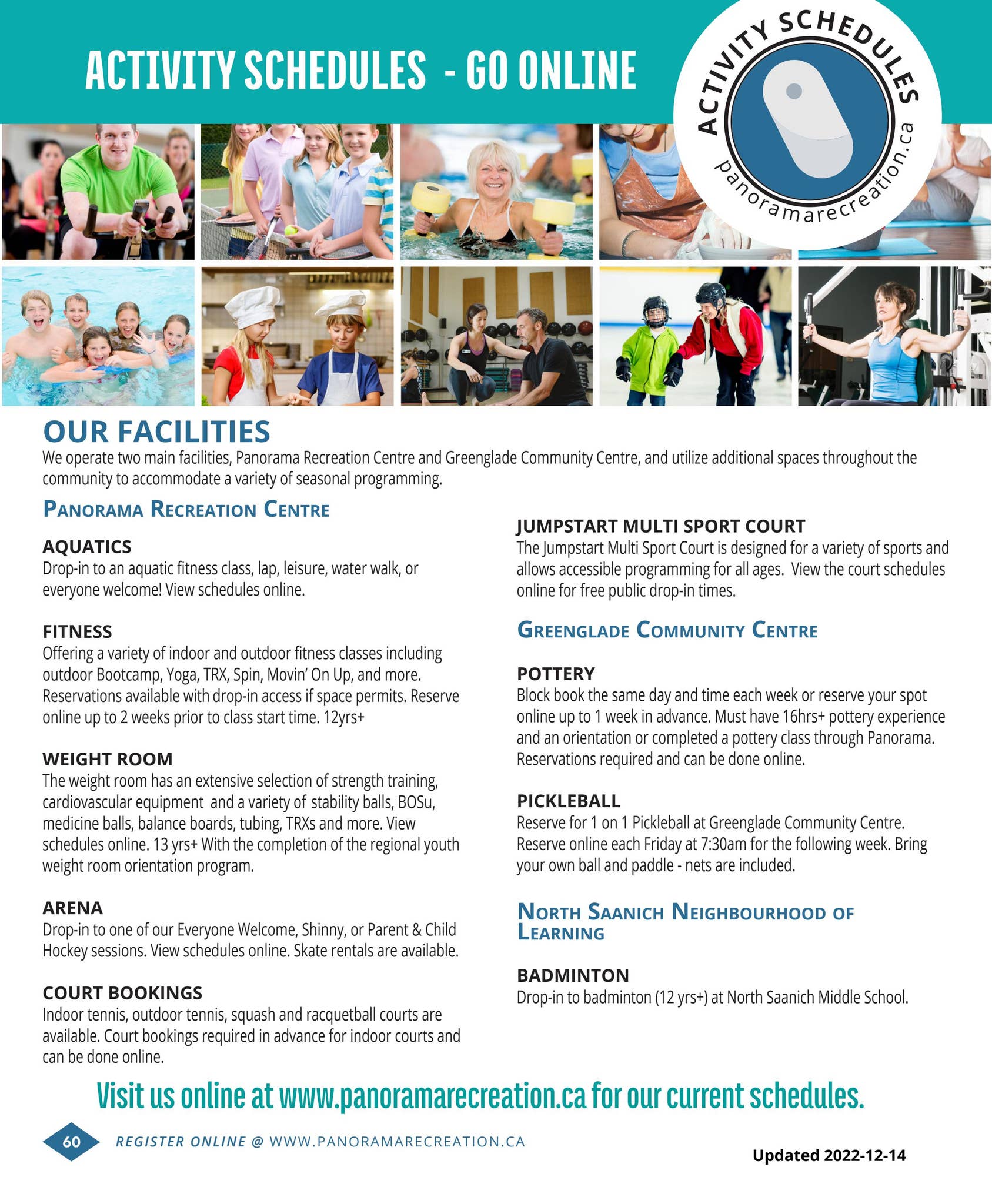 Panorama Recreation Fall 2022 Brochure by Panorama Recreation - Issuu