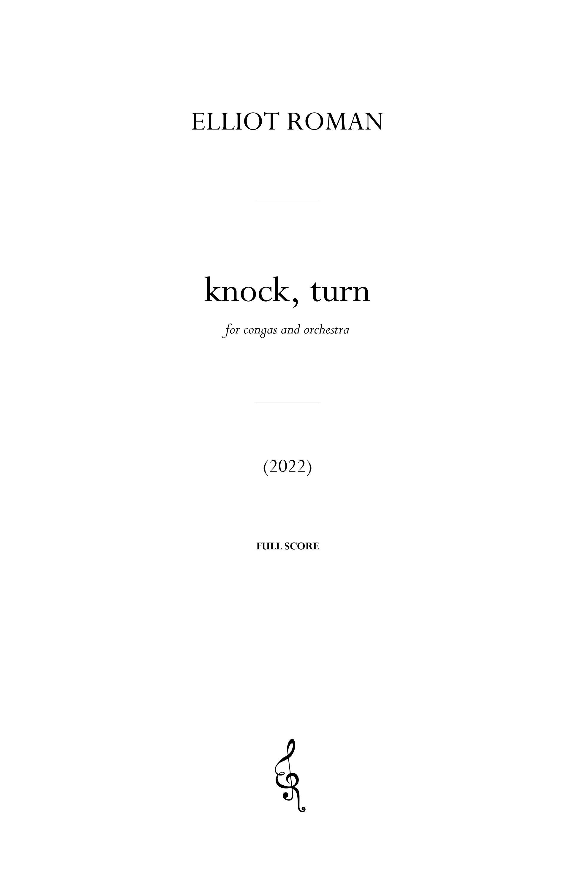 ROMAN knock, turn by elliotromanmusic - Issuu