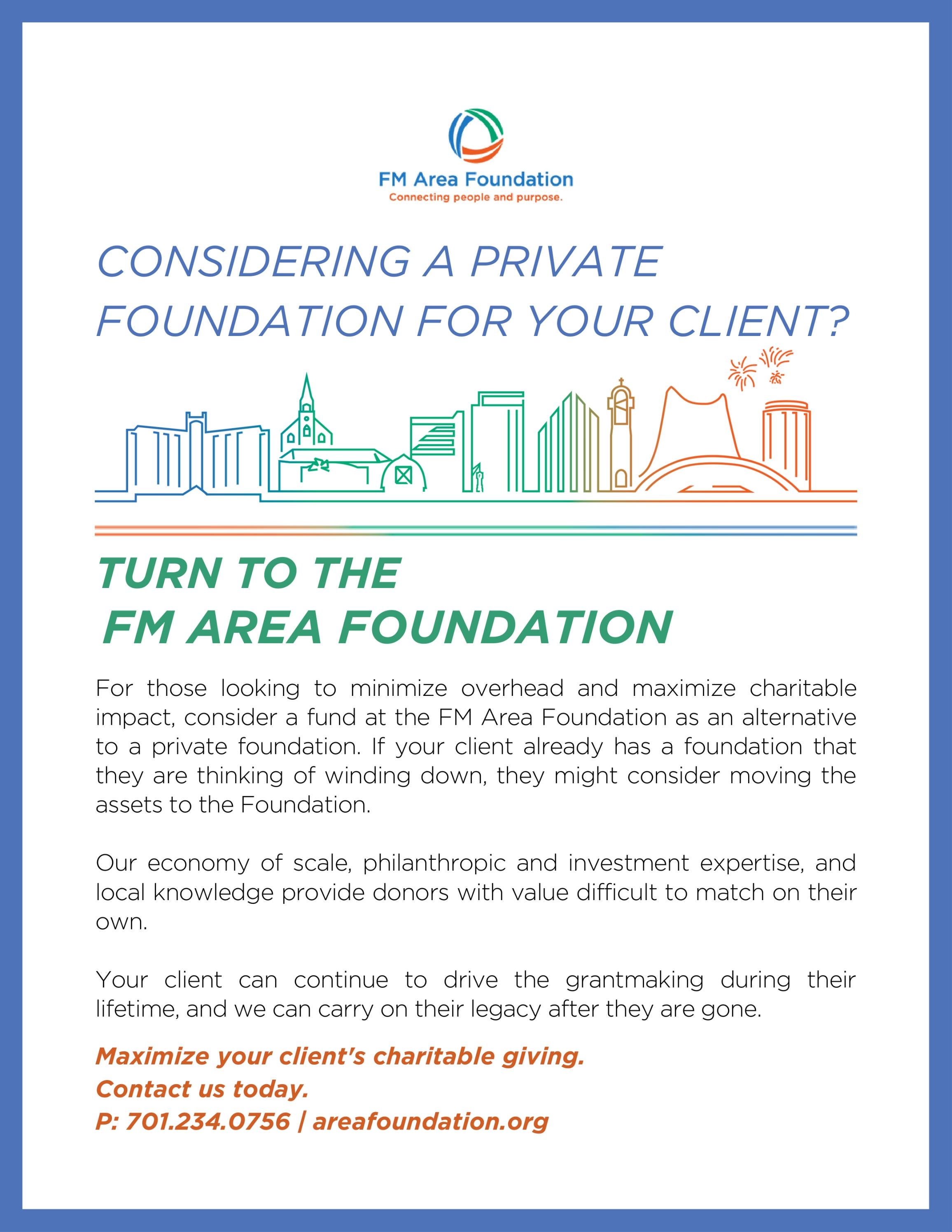 Considering a Private Foundation for your client? by FM Area Foundation ...
