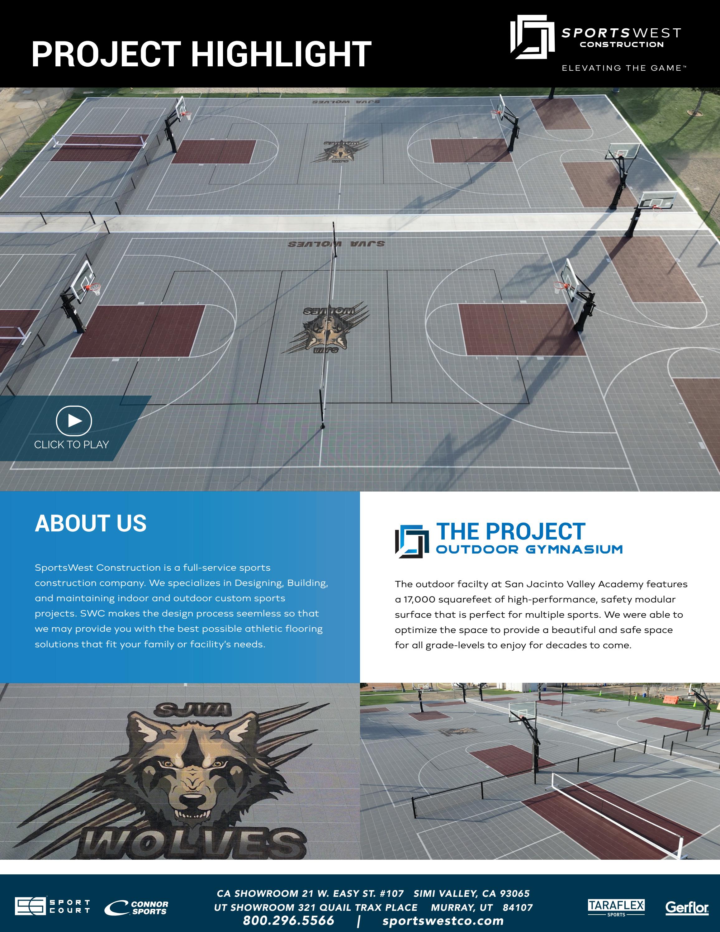 Project Highlight- San Jacinto Valley Academy by SportsWest ...