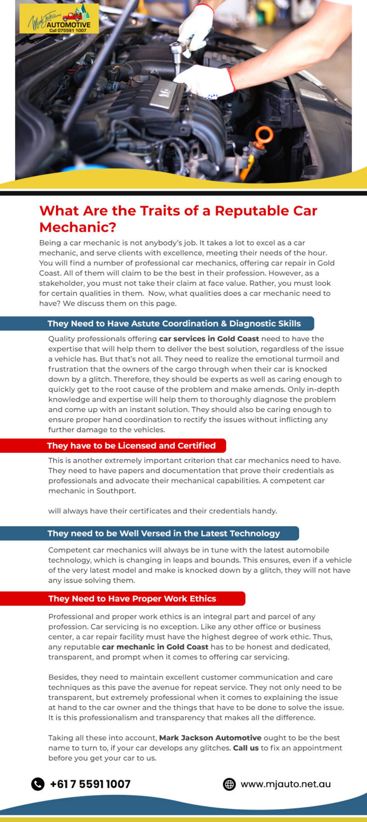 What Are the Traits of a Reputable Car Mechanic? by mjauto - Issuu