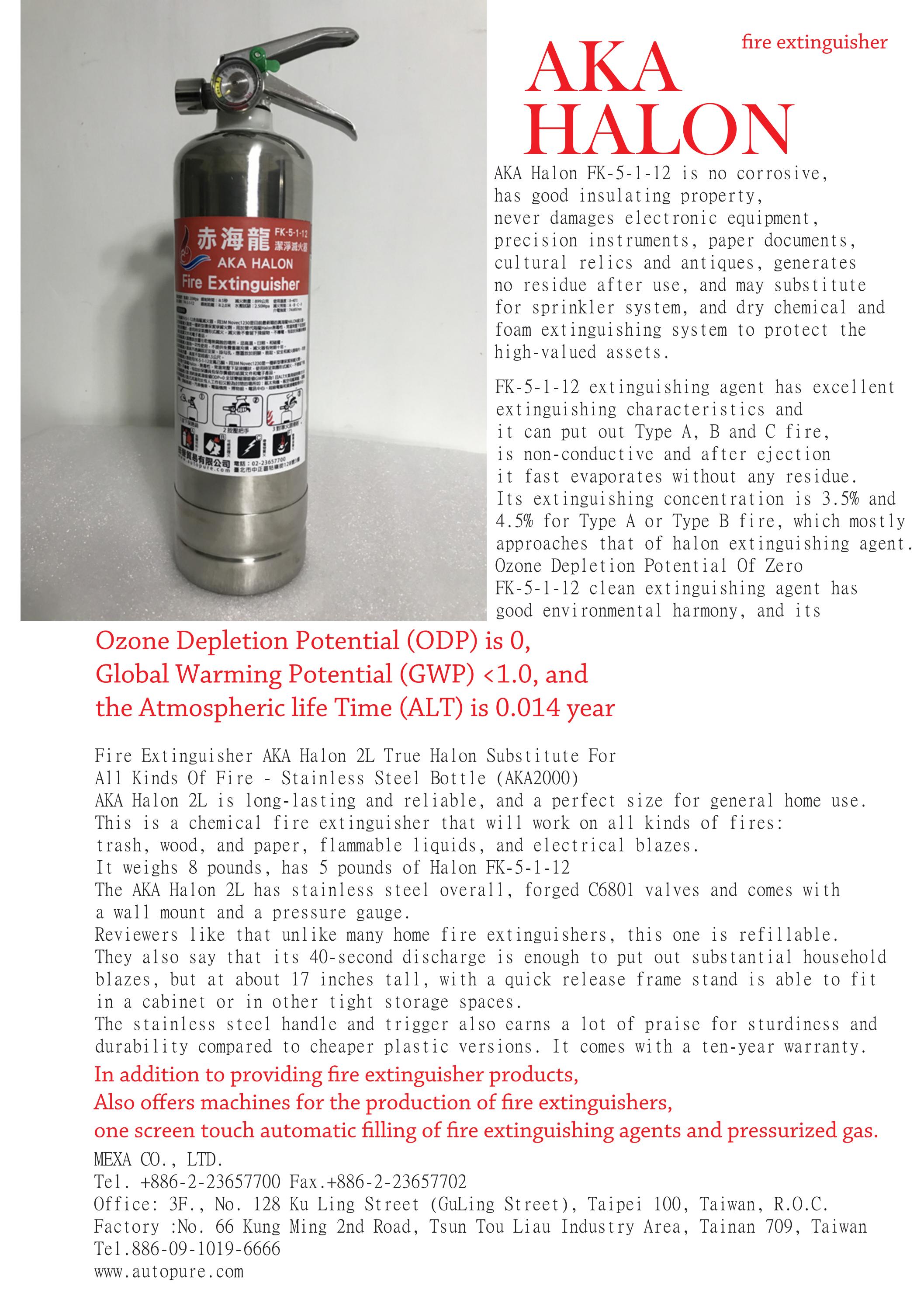 Halon Fire Extinguisher -AKA Halon Novec-1230 by Mexa Co., Ltd. - Issuu
