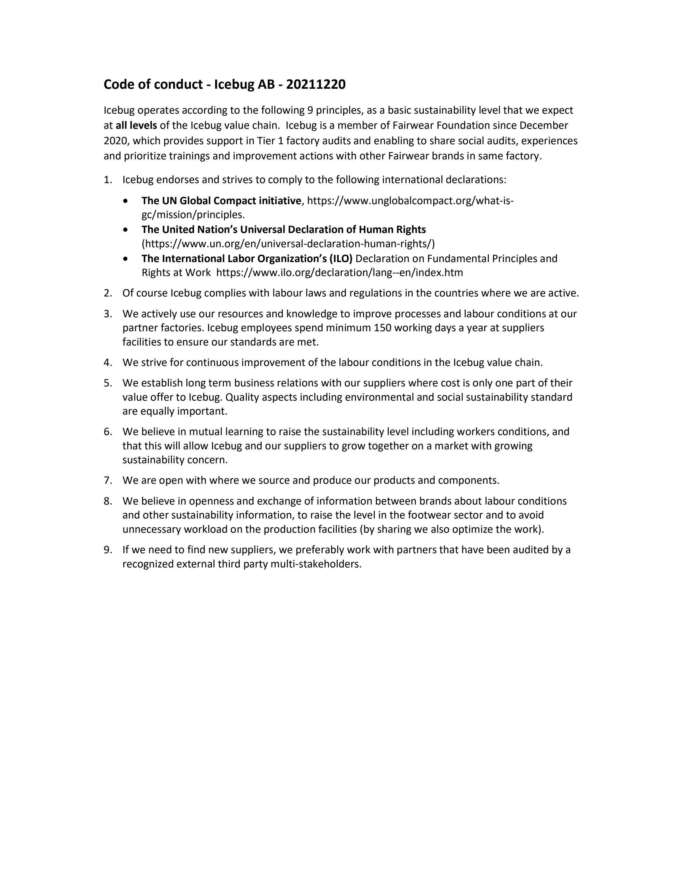 Icebug Code of Conduct 211220 by Icebug - Issuu