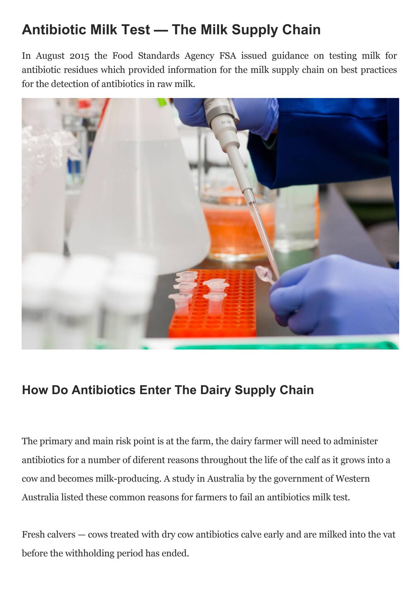 Milk Antibiotic Test - labtekservices by labtek services - Issuu