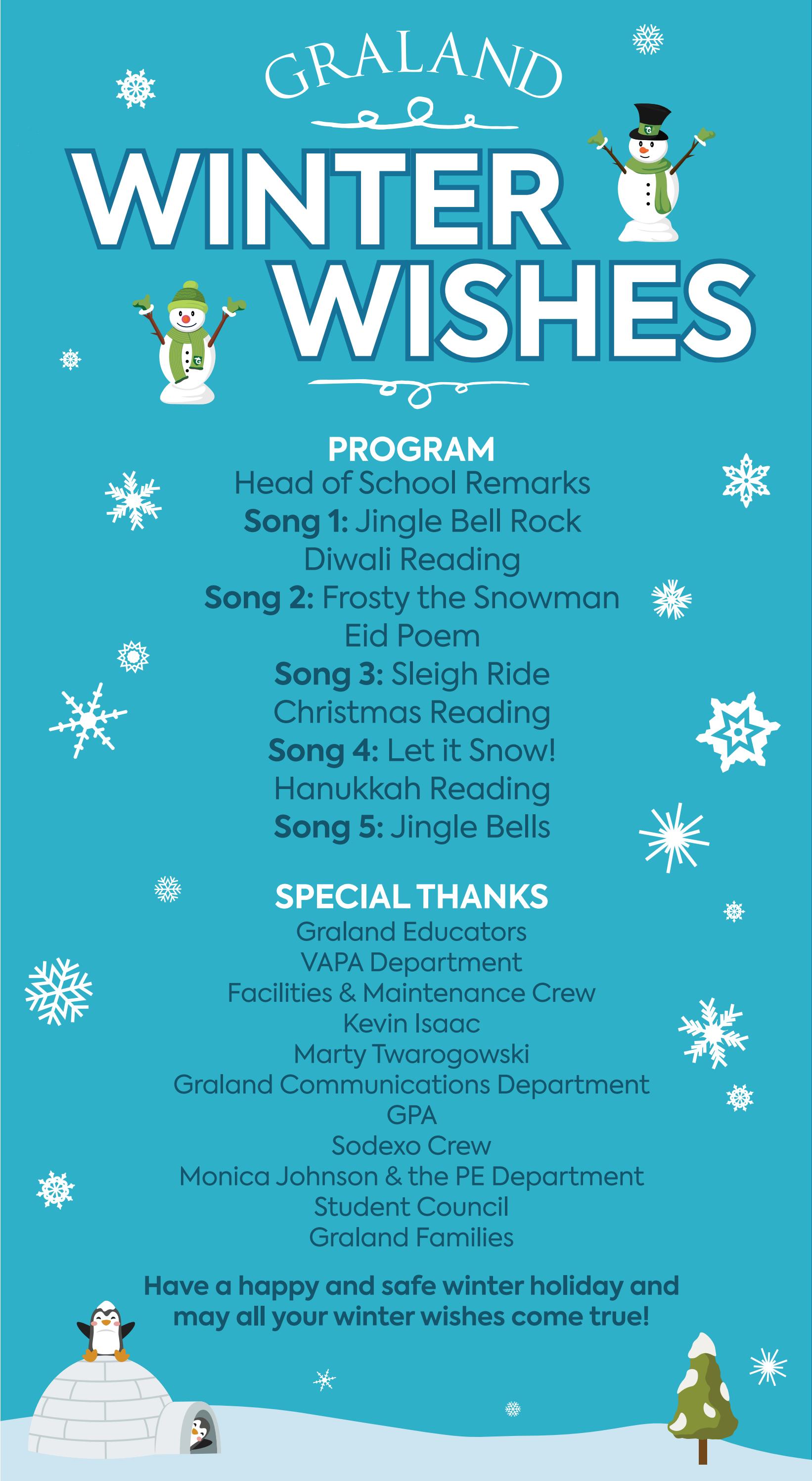 Winter Wishes Program by Graland Country Day School - Issuu