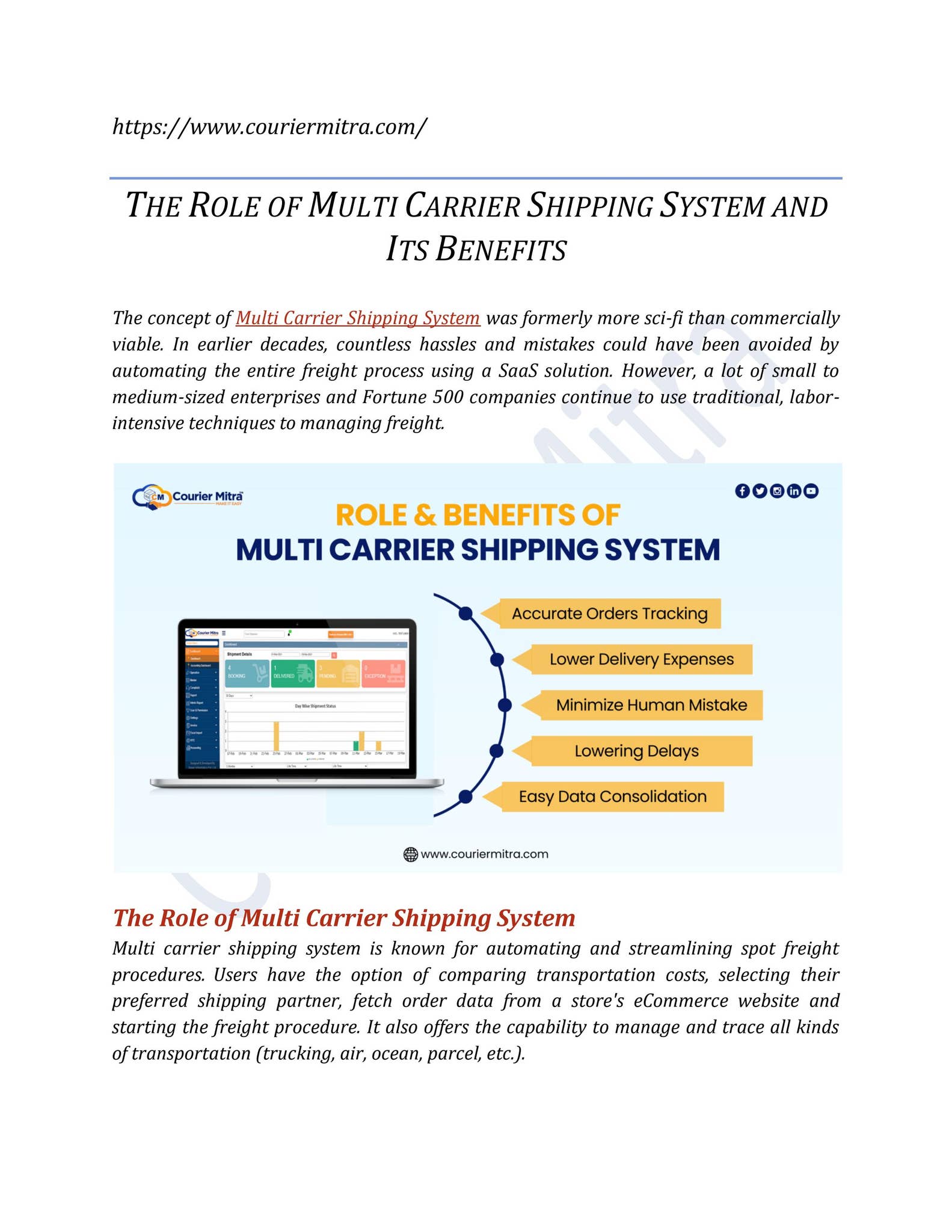 The Role of Multi Carrier Shipping System and Its Benefits by Courier ...