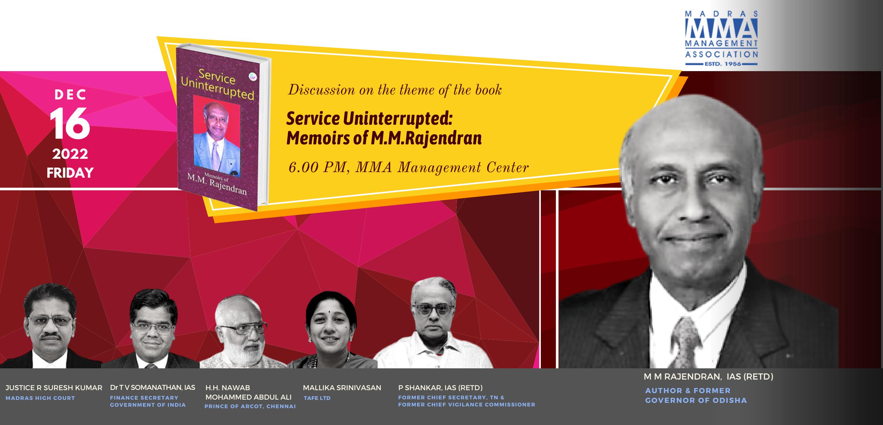 Service Uninterrupted - 16 Dec 2022 by Madras Management Association ...