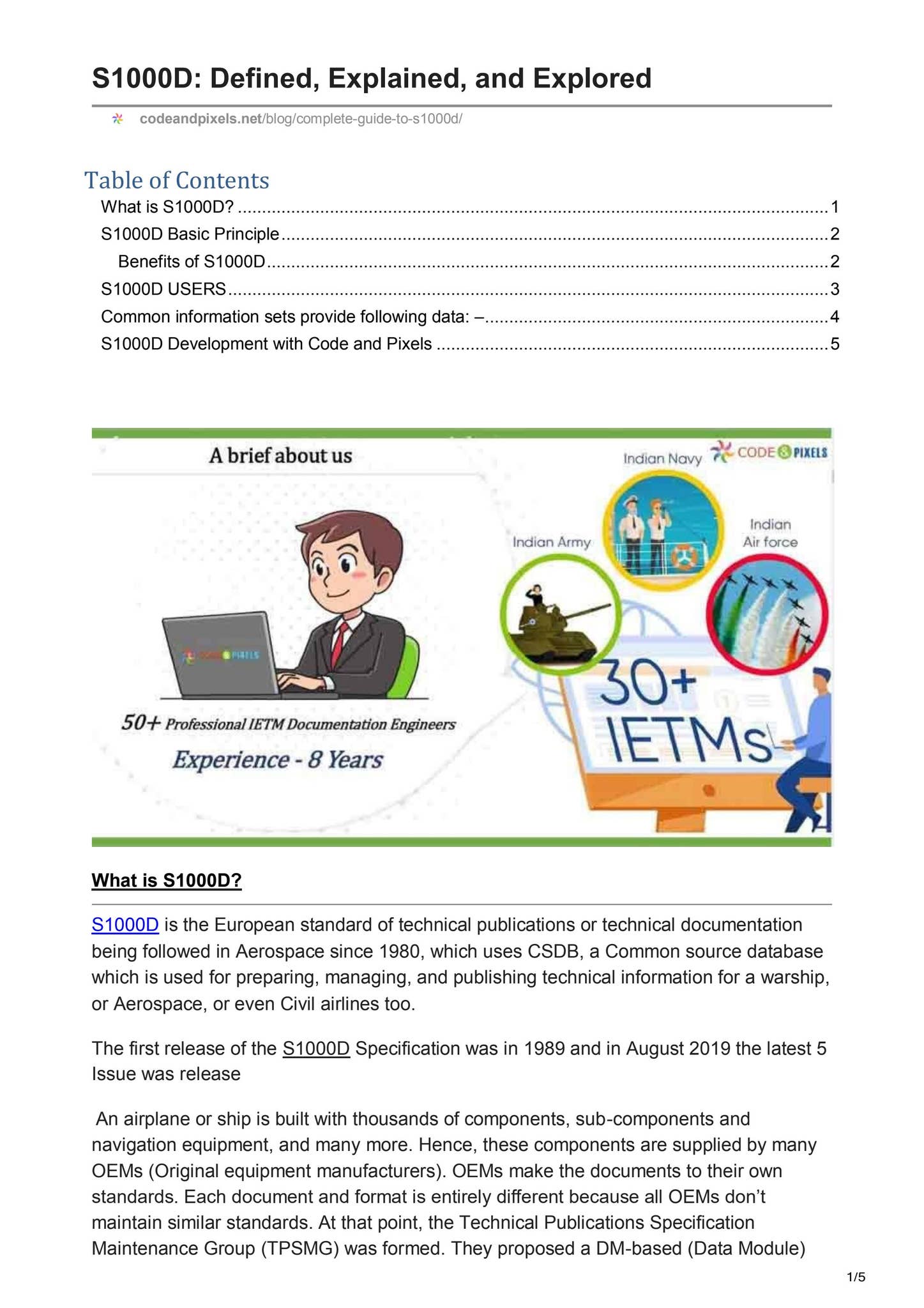 S1000D: Defined, Explained, and Explored by codeandpixelshyd - Issuu