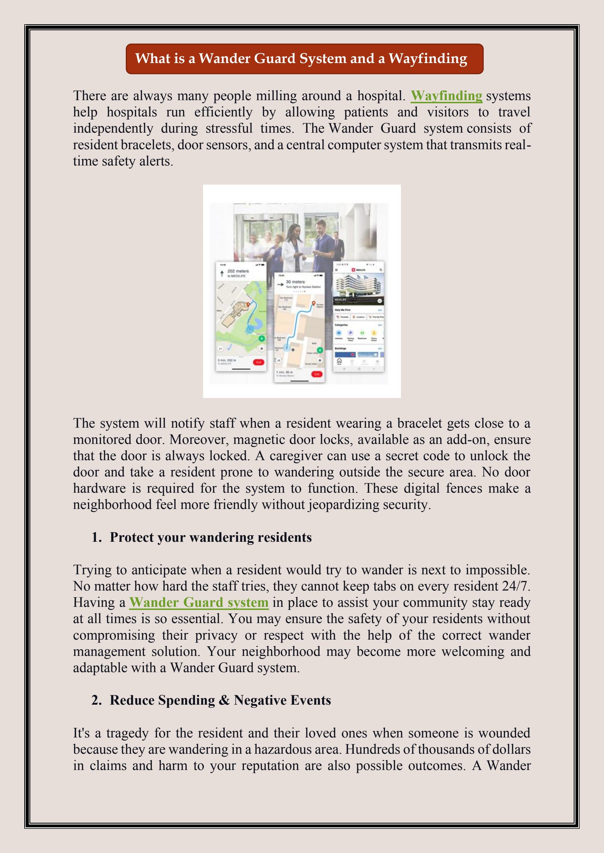 What is a Wander Guard System and a Wayfinding by MGM Solutions - Issuu