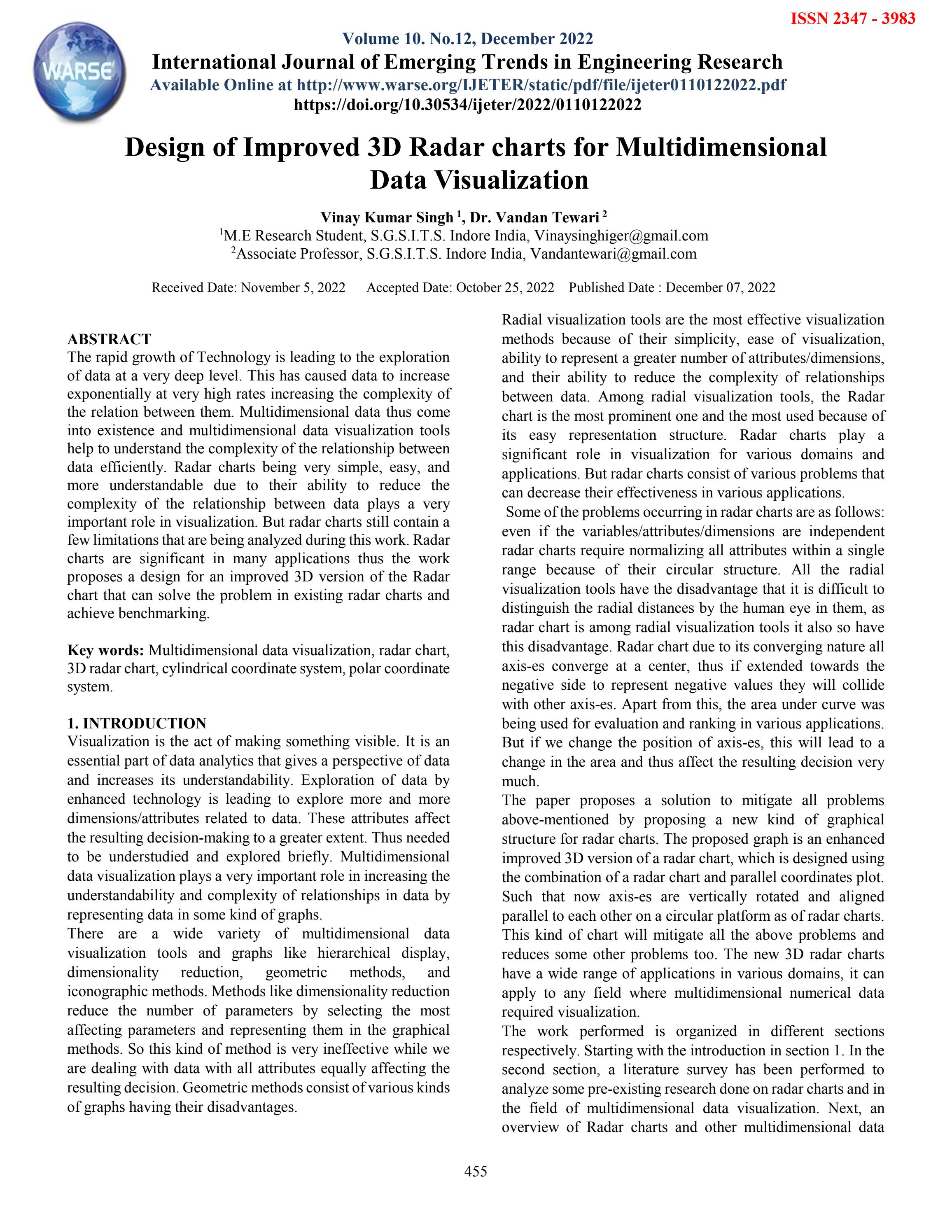 Design of Improved 3D Radar charts for Multidimensional Data ...