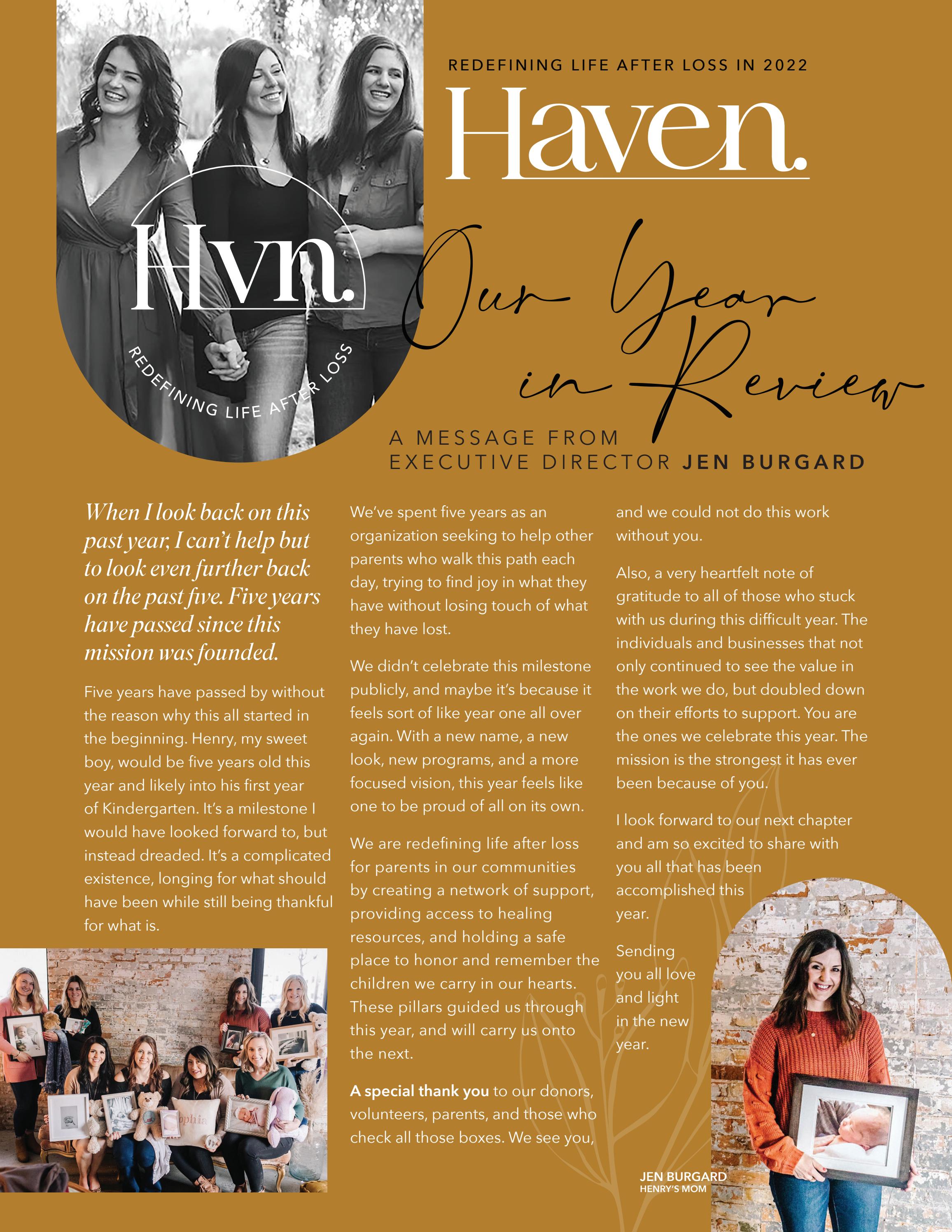 Haven Newsletter - Year in Review by Tellwell - Issuu