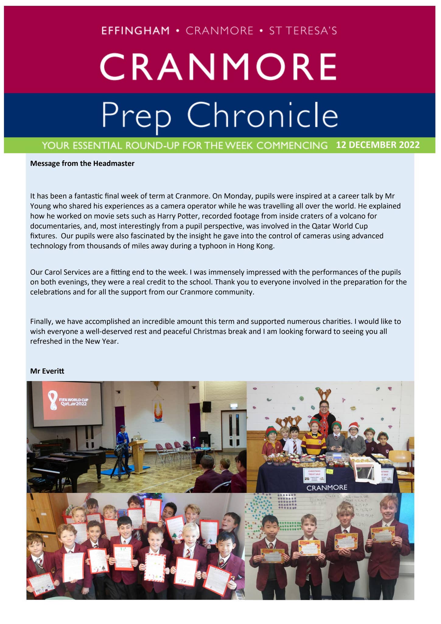 Cranmore Prep Chronicle 12 December 2022 by Effingham Schools Trust - Issuu