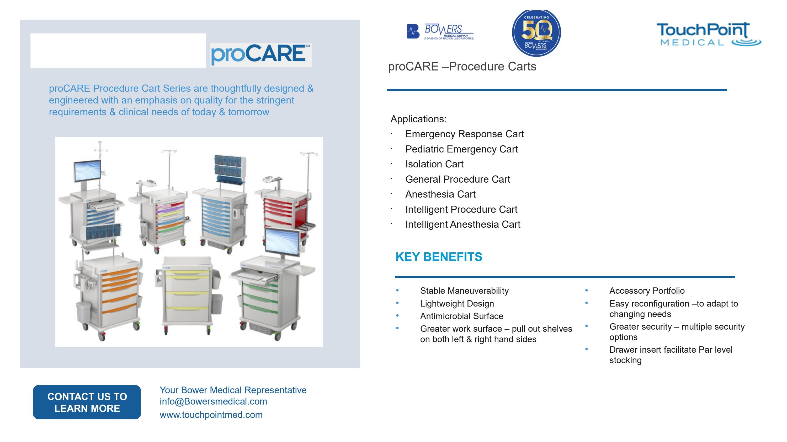 proCare Procedure Carts by Bowers Medical Supply - Issuu