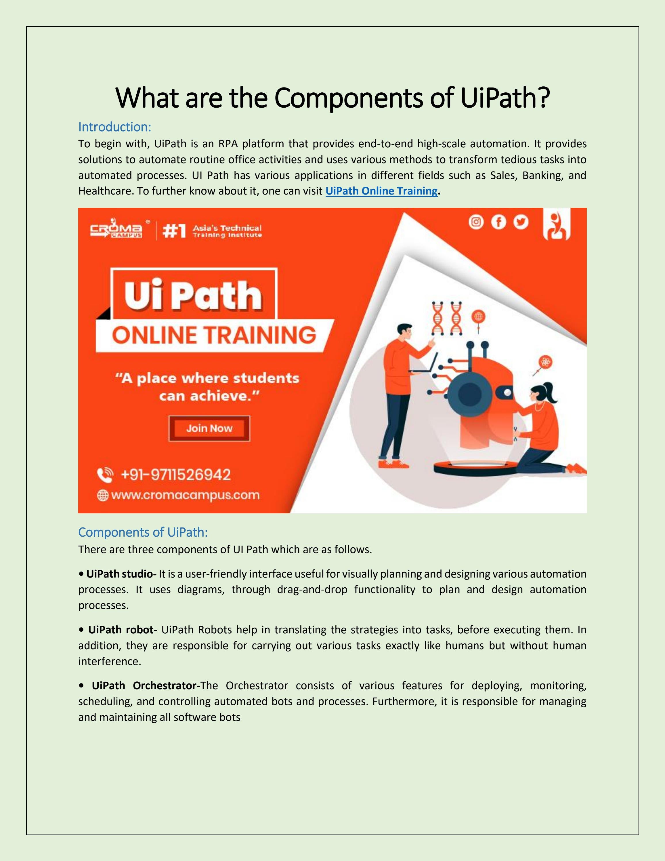 What are the Components of UiPath? by cromacampuseducation - Issuu