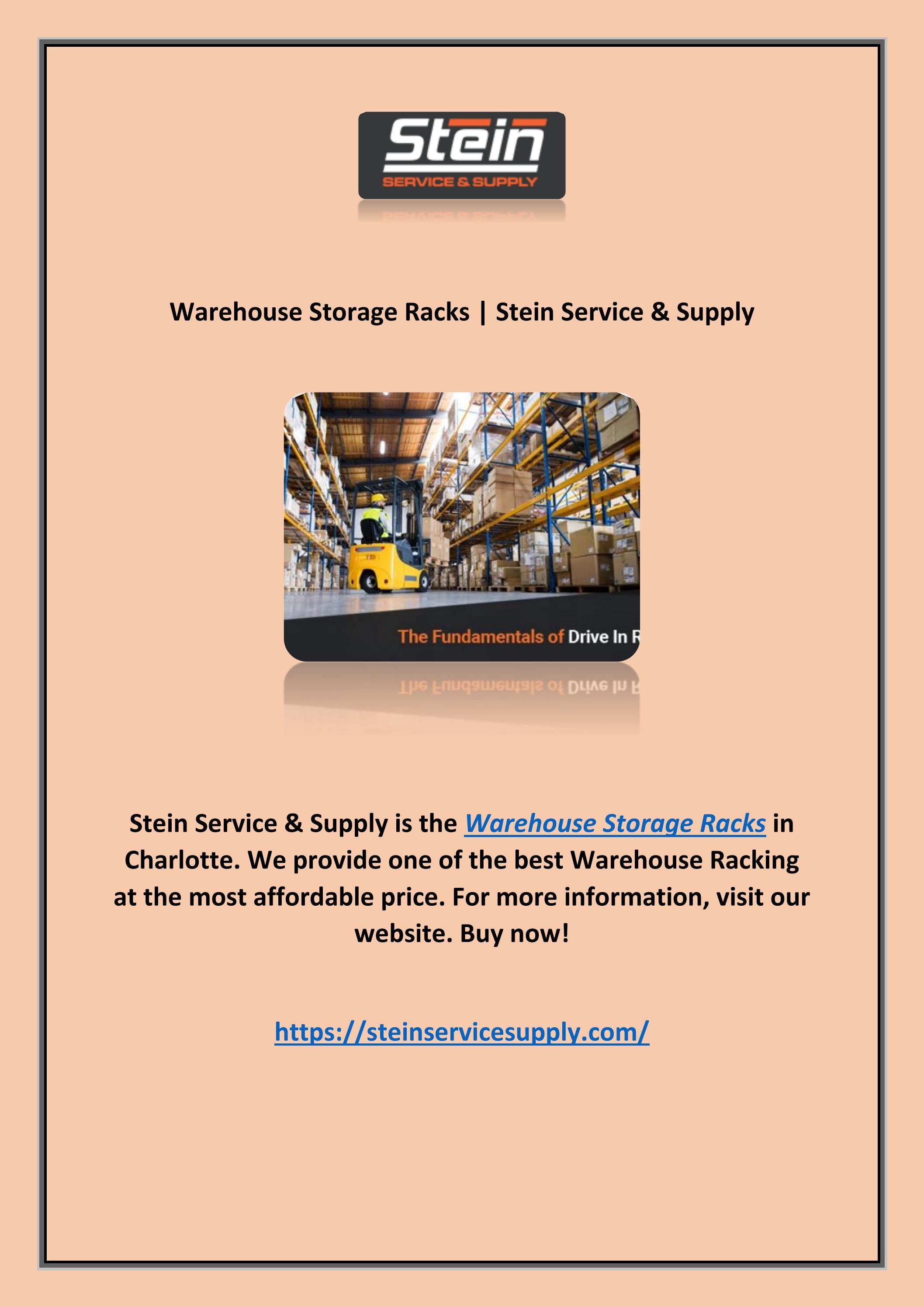 Warehouse Storage Racks | Stein Service & Supply by ...