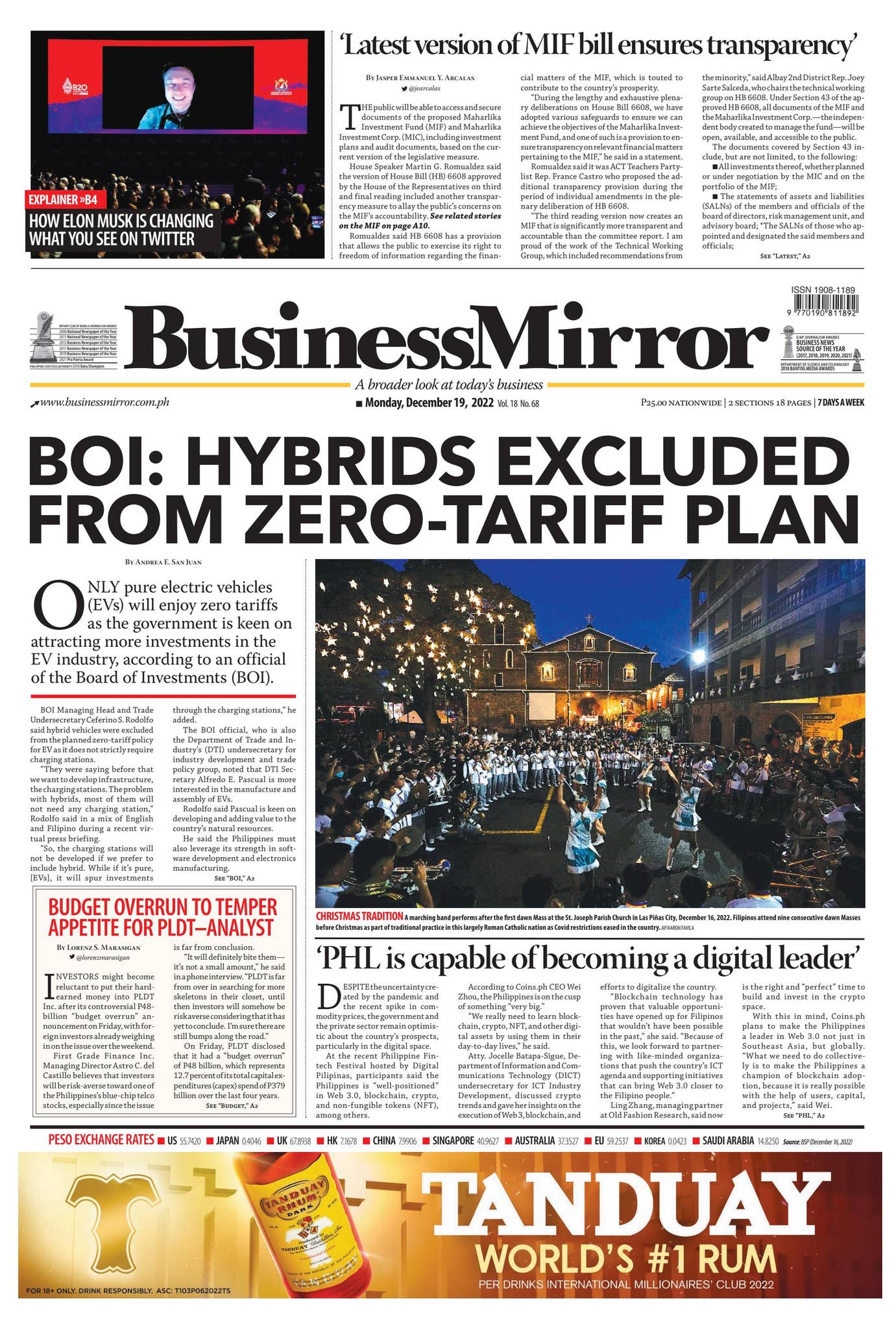BusinessMirror December 18, 2022 by BusinessMirror - Issuu