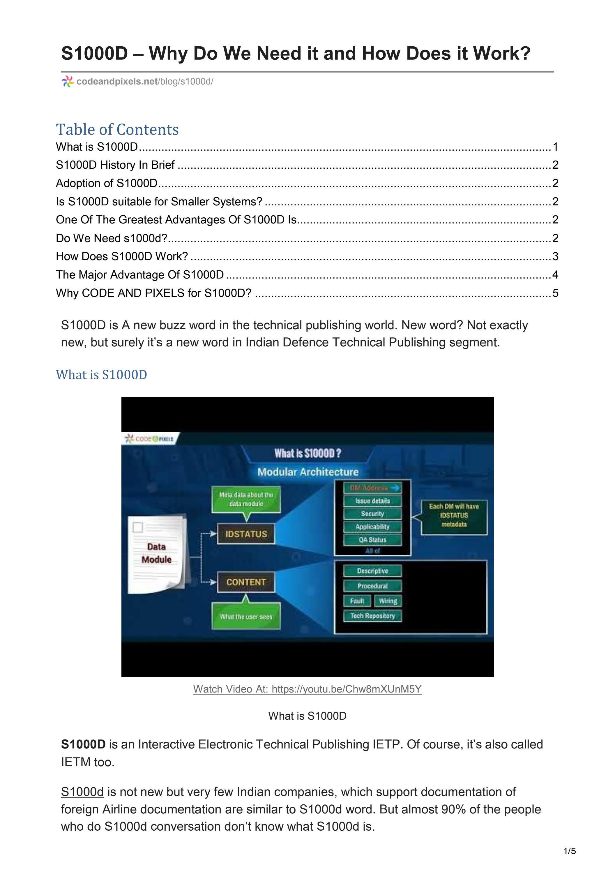 S1000D Why Do We Need it and How Does it Work? by codeandpixelshyd - Issuu