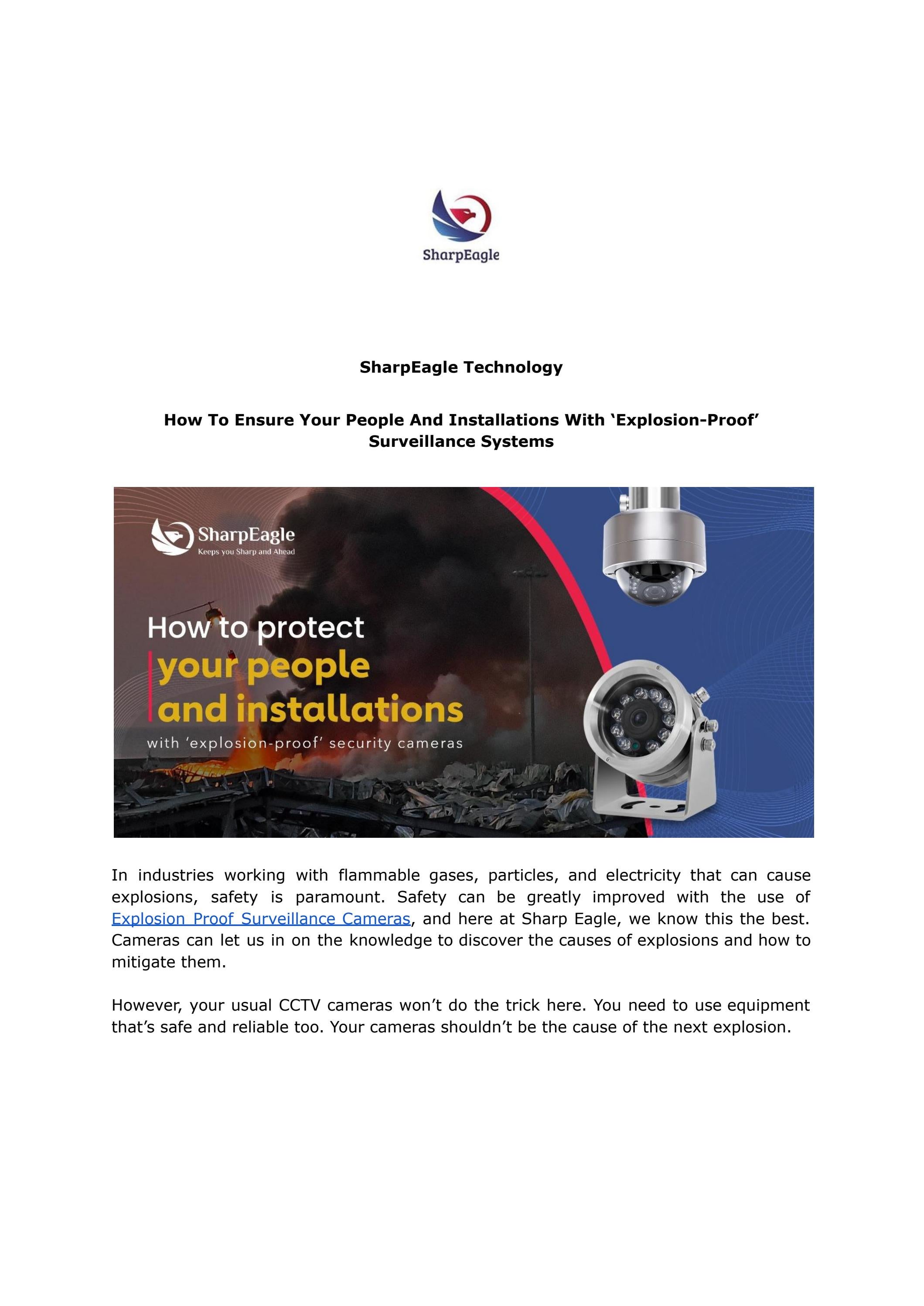 How To Ensure Your People And Installations With ‘Explosion-Proof’ Surveillance Systems by ...