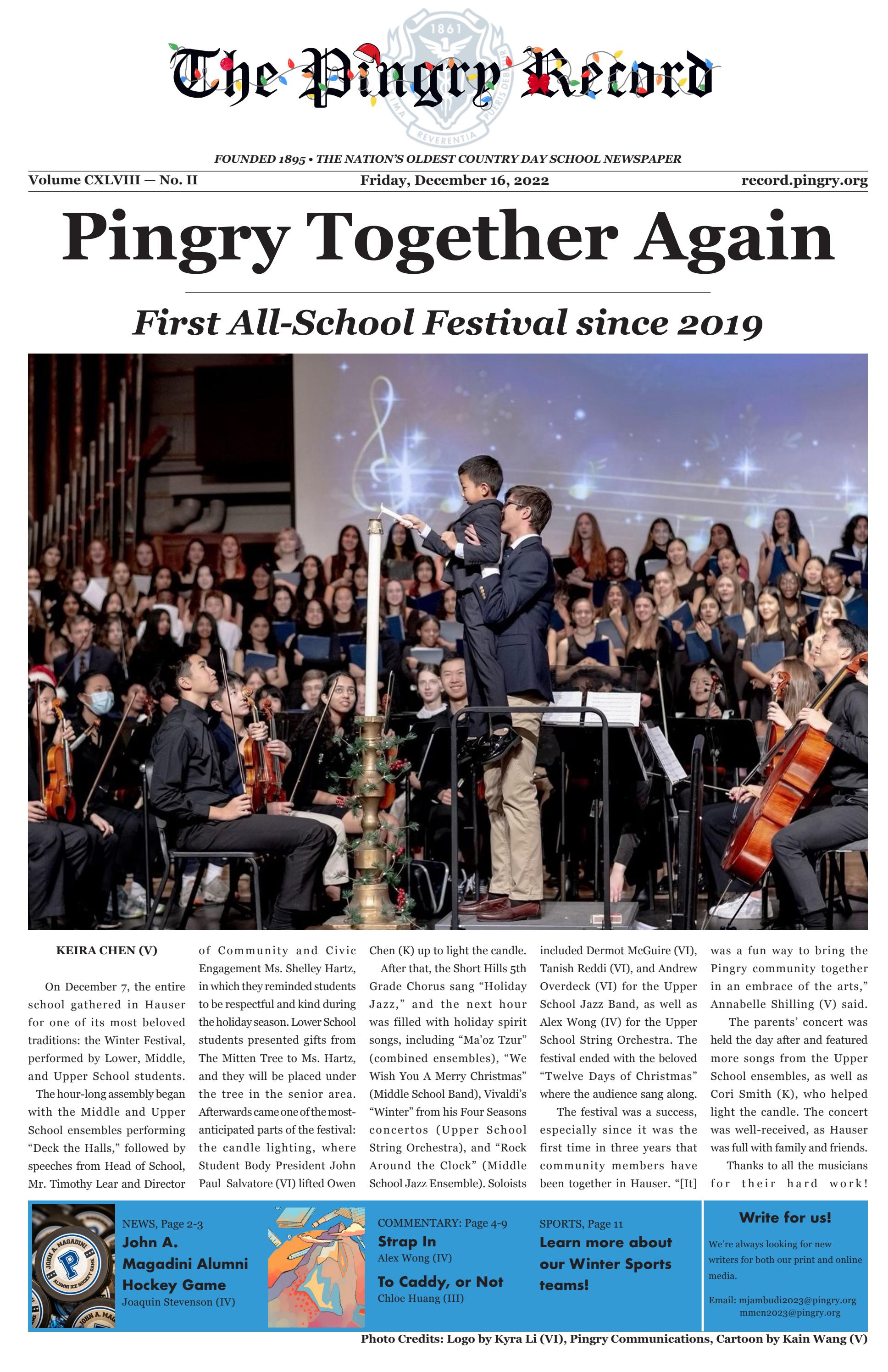 The Pingry Record - December 2022 by The Pingry School - Issuu