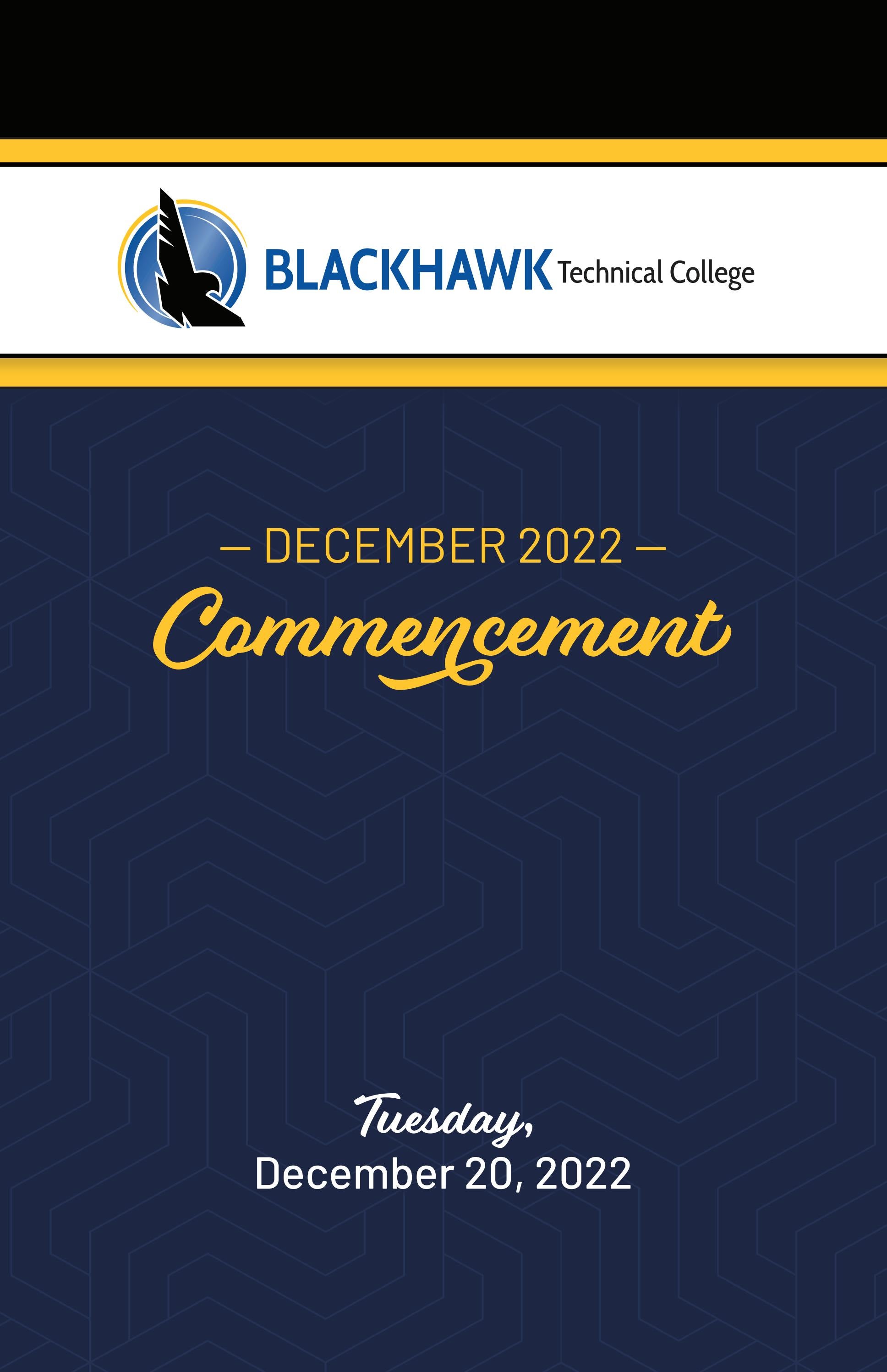 December 2022 Commencement by blackhawktech - Issuu