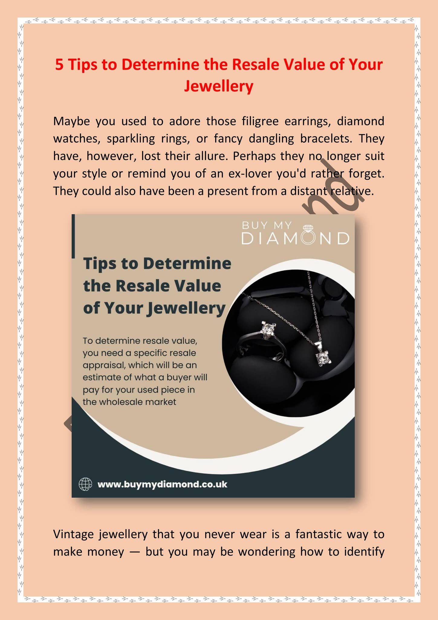 5 Tips to Determine the Resale Value of Your Jewellery_BuyMyDiamond by ...