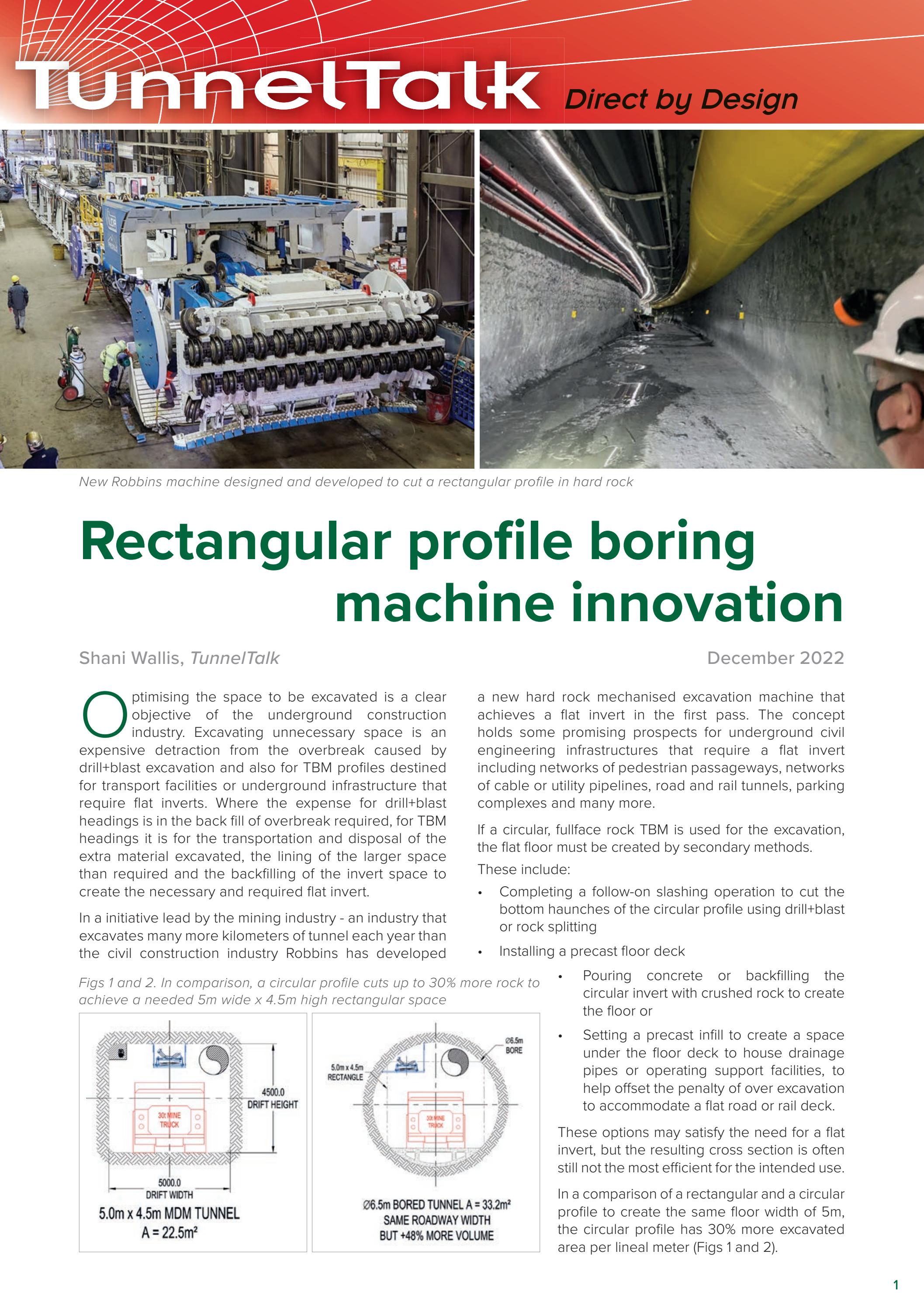 Robbins rectangular boring machine by TunnelTalk - Issuu