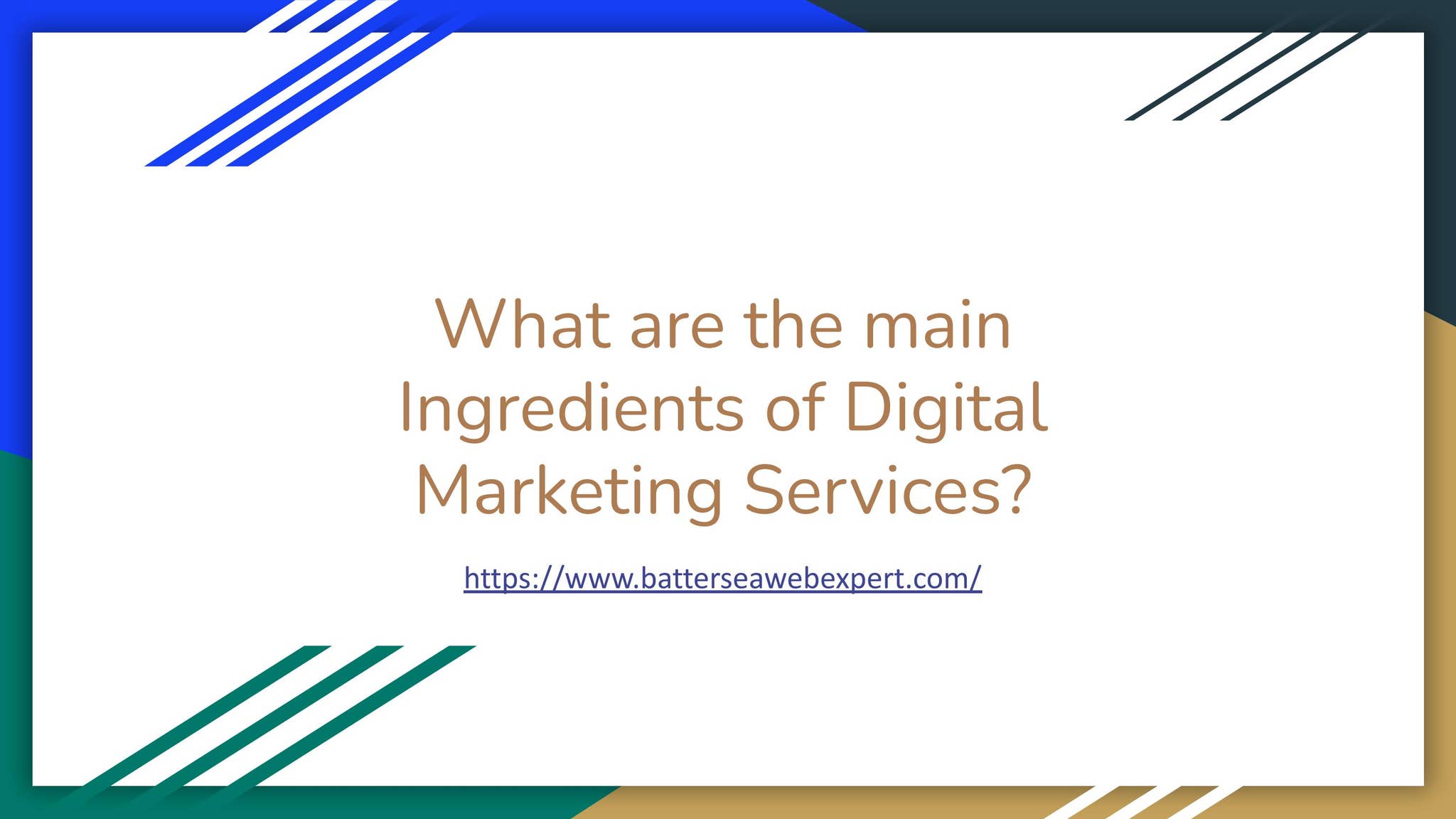 What are the main Ingredients of Digital Marketing Services? by ...