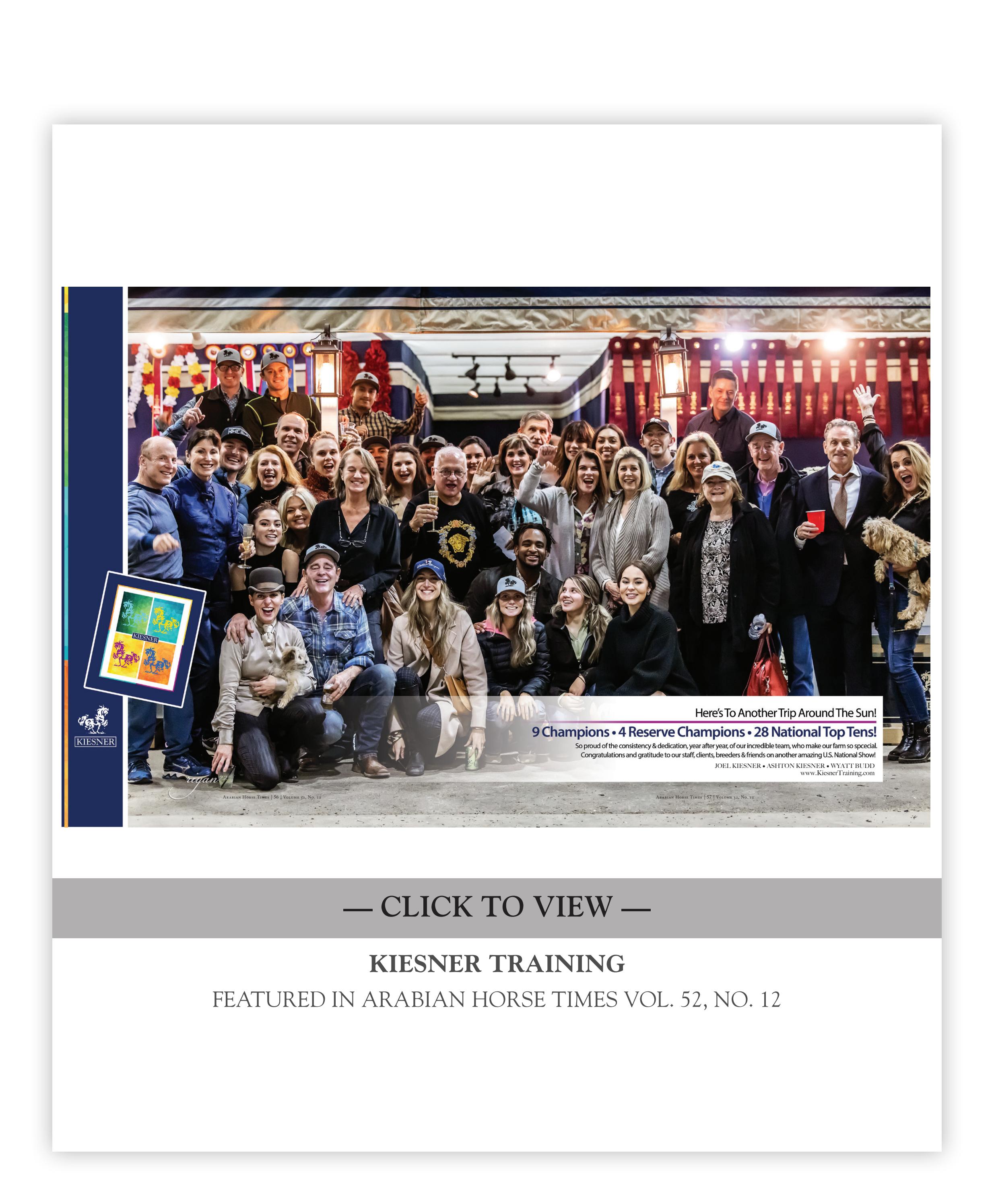 AHT Vol.52 No. 12 - Kiesner Training by Arabian Horse Times - Issuu