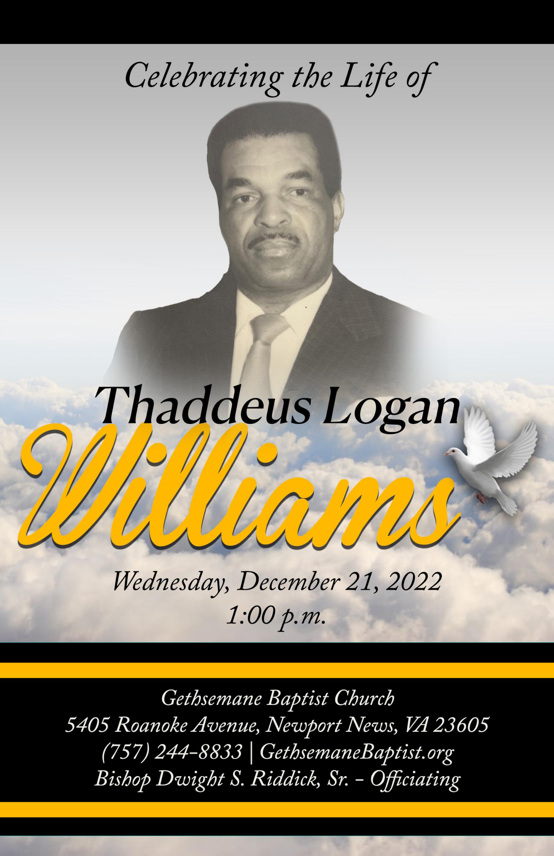Thaddeus L. Williams Celebration of Life Program by GBN News - Issuu