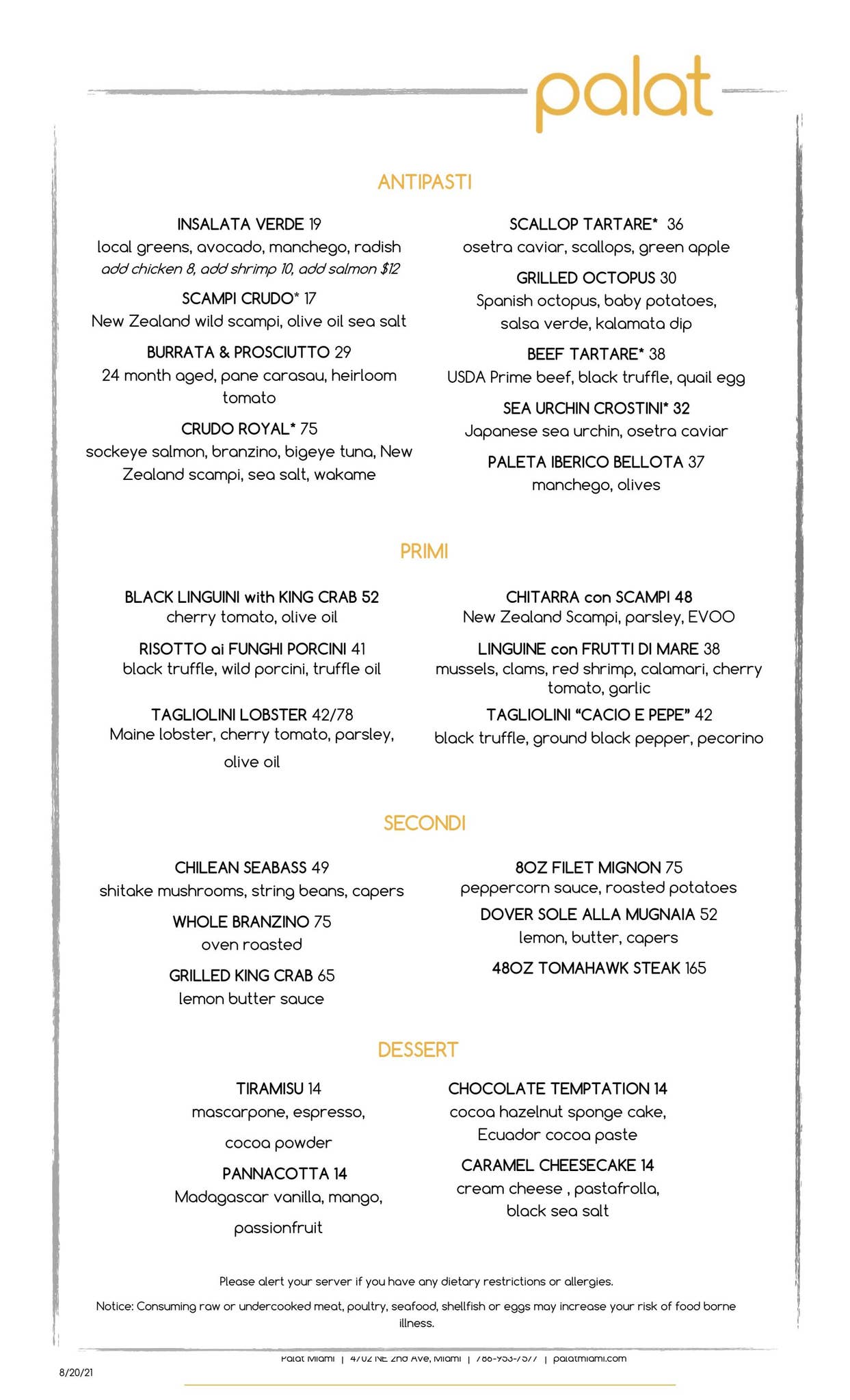 Palat Miami - NYE DINER MENU 2023 by Derek Brown - Issuu