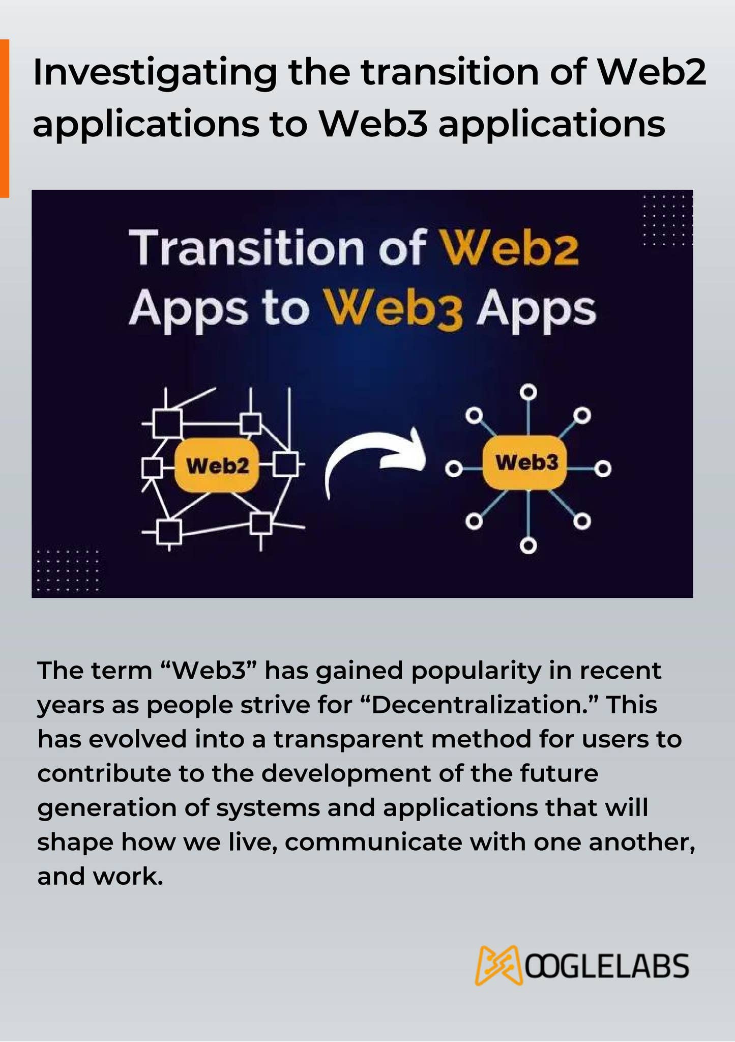 Transition of Web2 Applications to Web3 Applications by MoogleLabs - Issuu