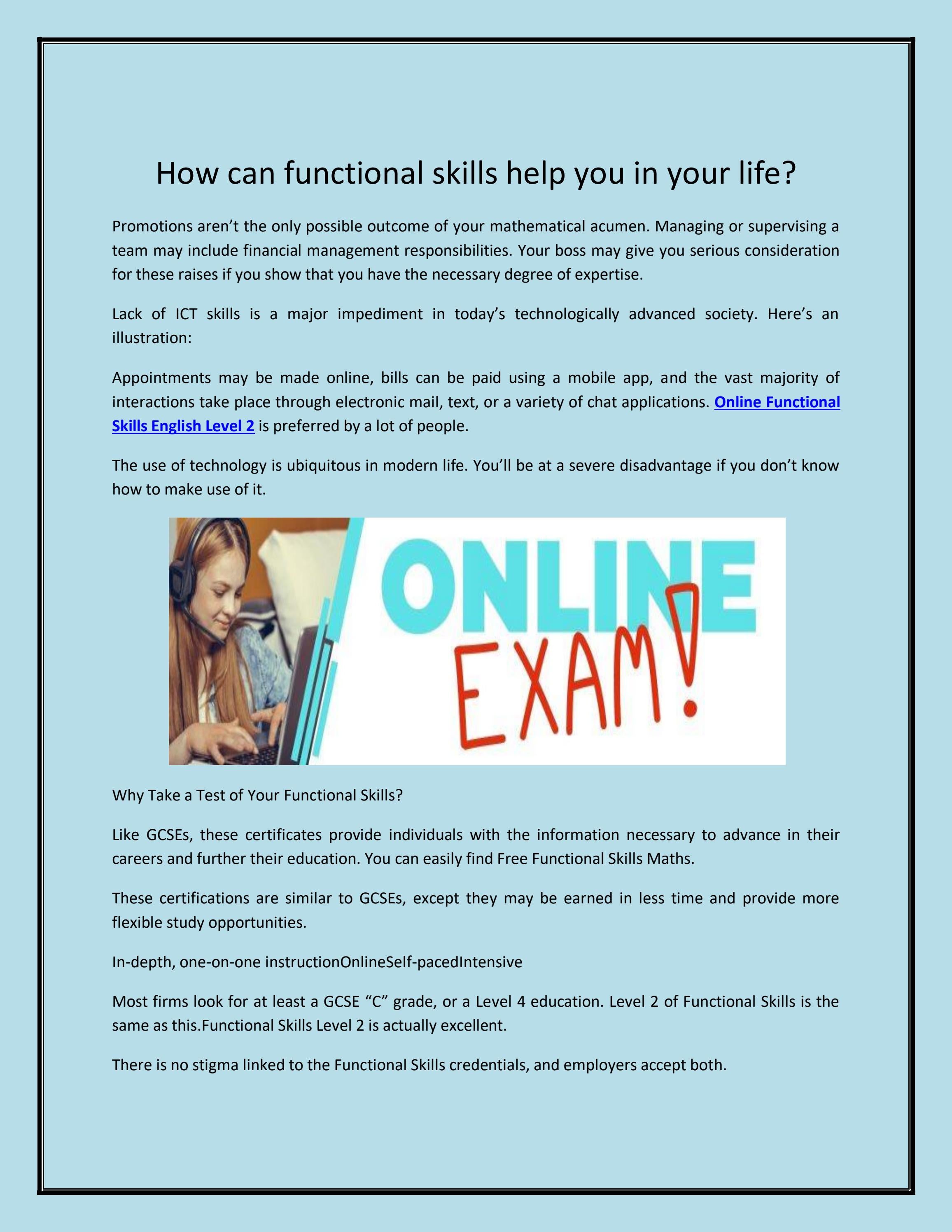 How can functional skills help you in your life? by amiasarian - Issuu