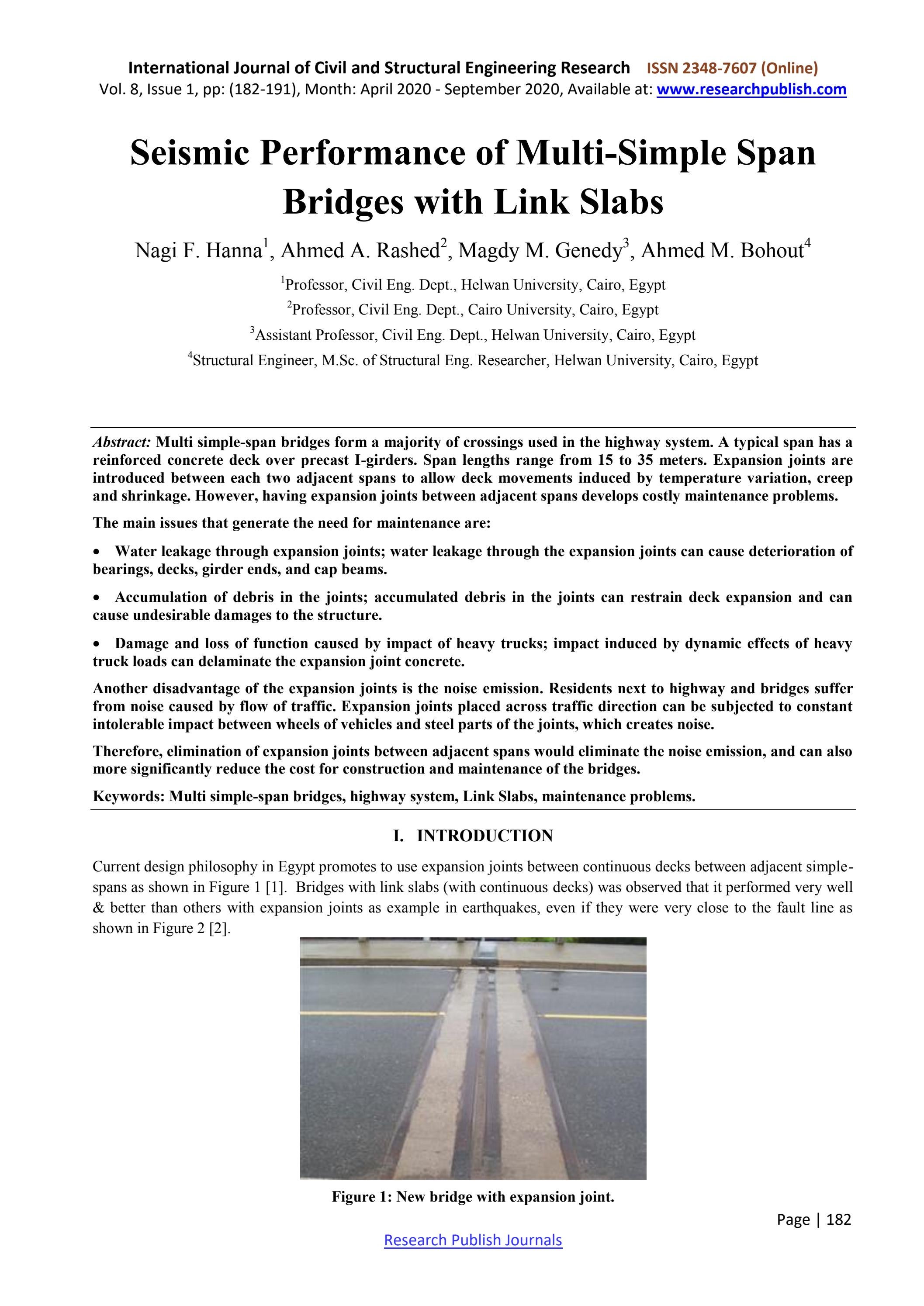 Seismic Performance of Multi-Simple Span Bridges with Link Slabs by ...