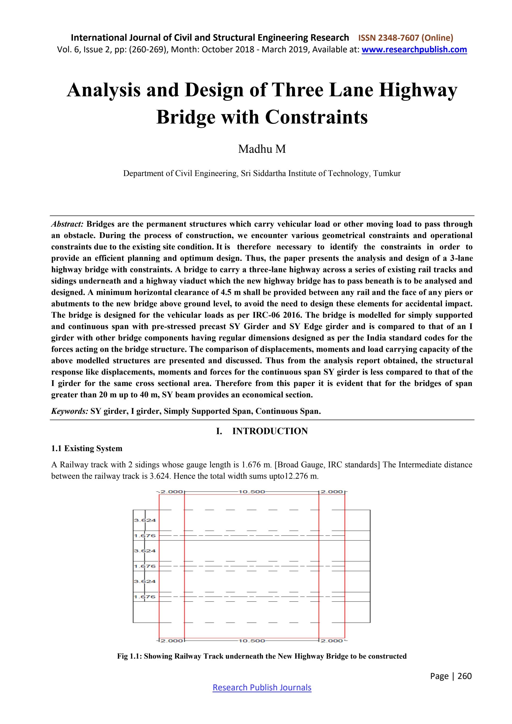 Analysis and Design of Three Lane Highway Bridge with Constraints by ...