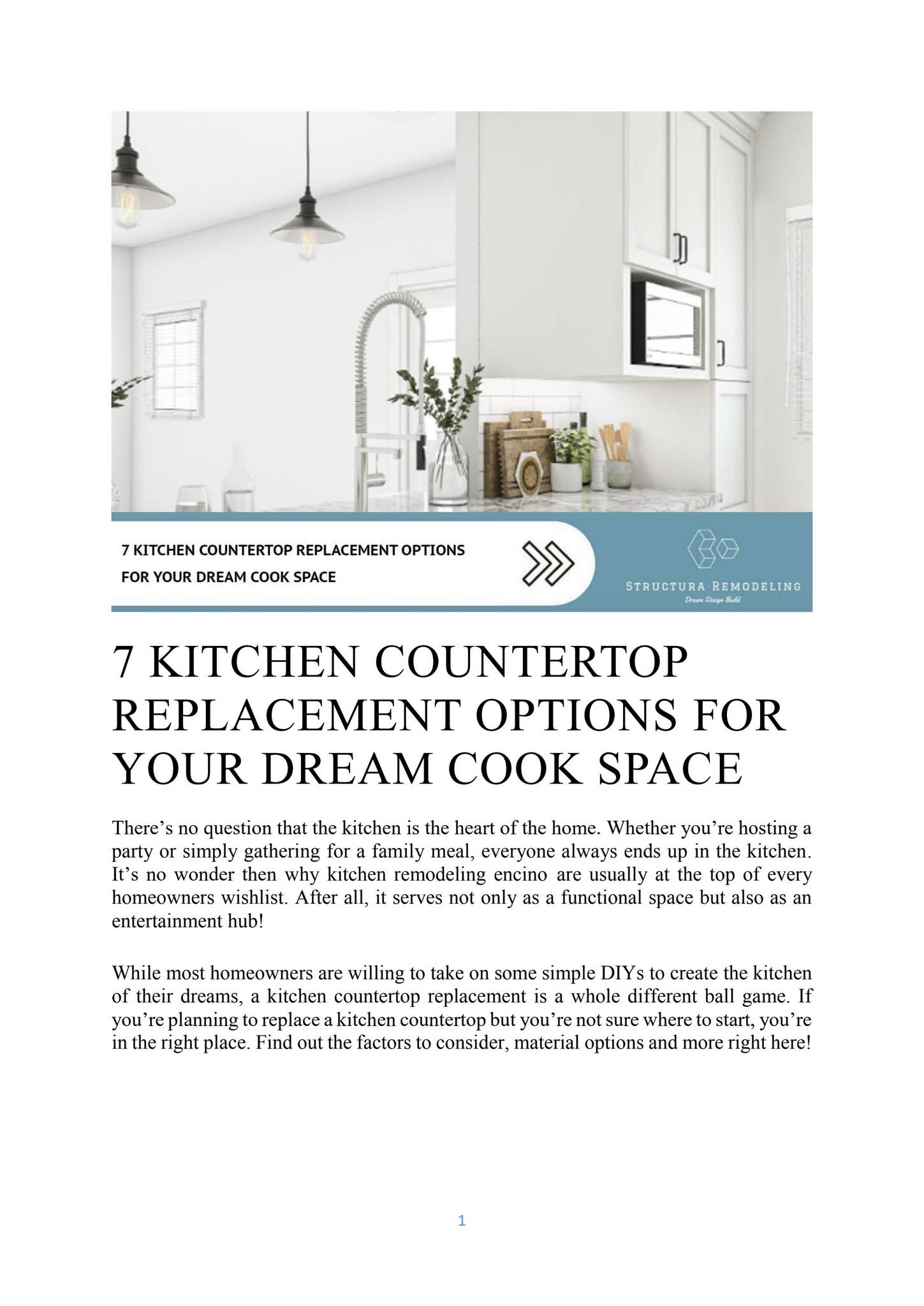 7 KITCHEN COUNTERTOP REPLACEMENT OPTIONS FOR YOUR DREAM COOK SPACE by ...