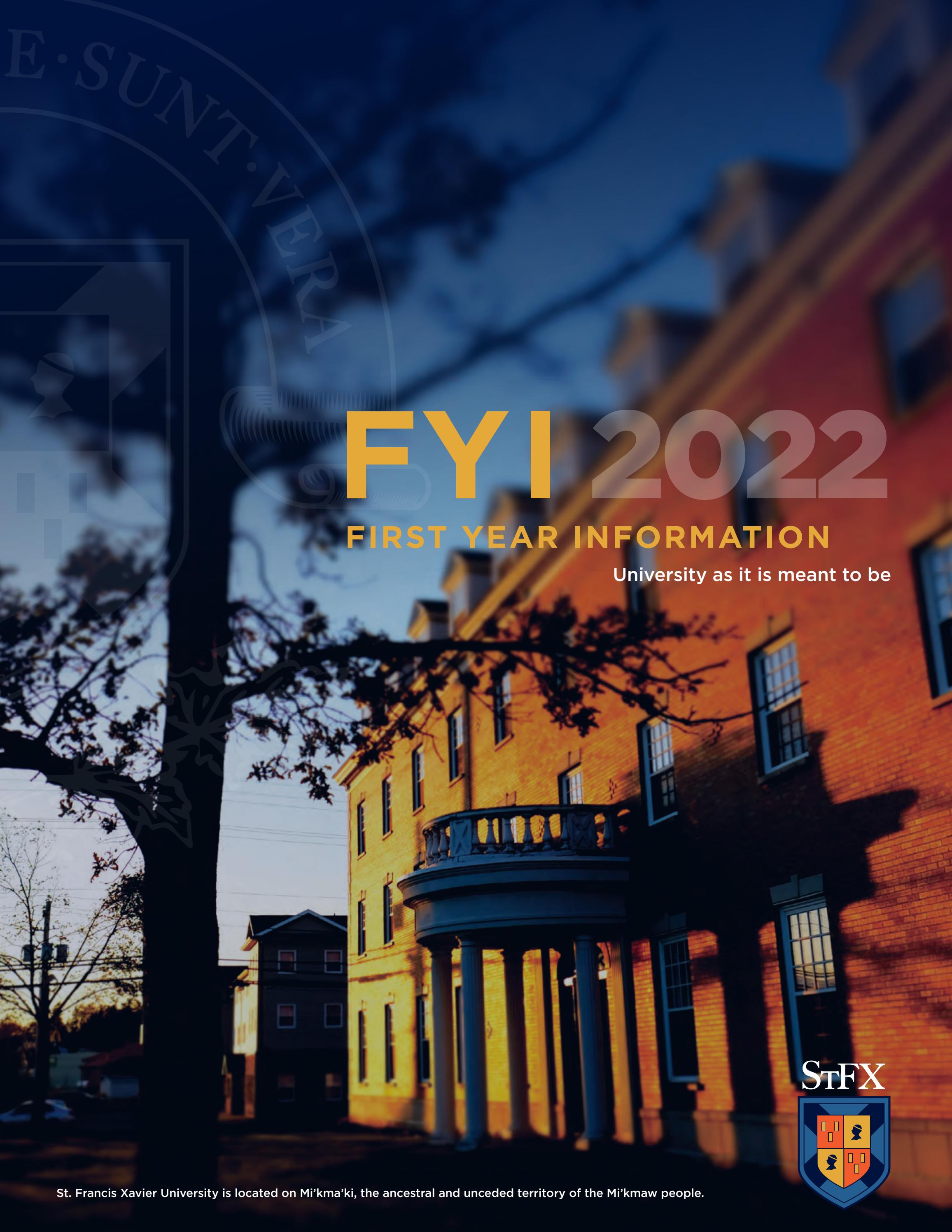 2022 FYI Kit (StFX University) by Stfx University - Issuu