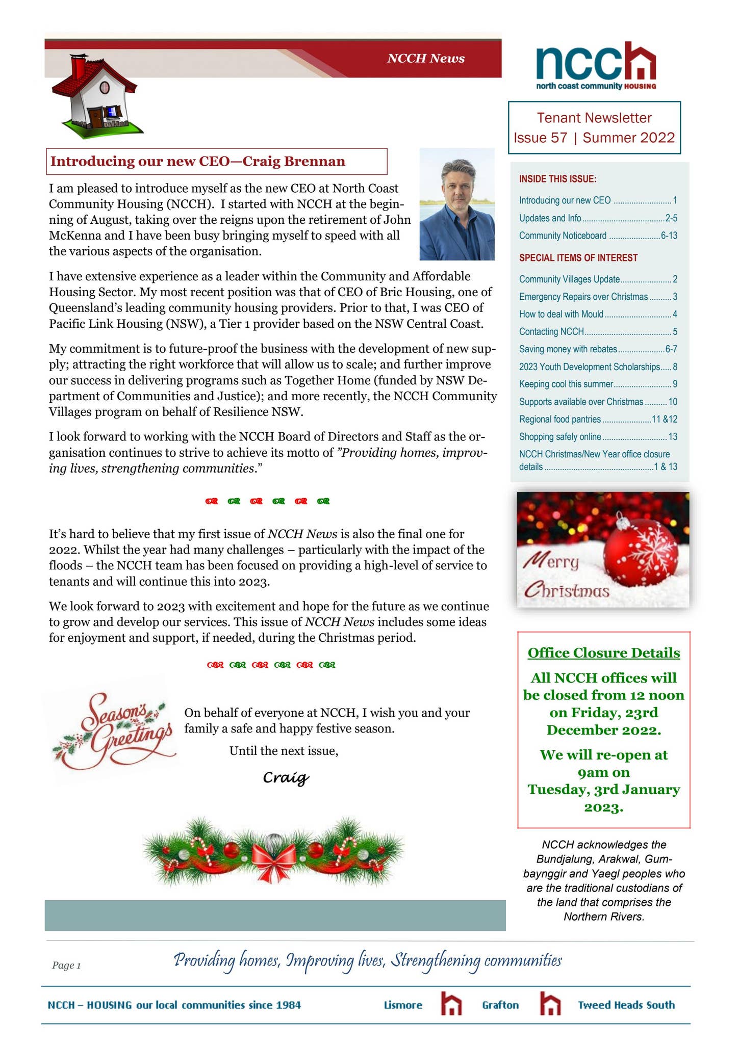 NCCH News - Summer 2022 edition by Northern Rivers Housing - Issuu