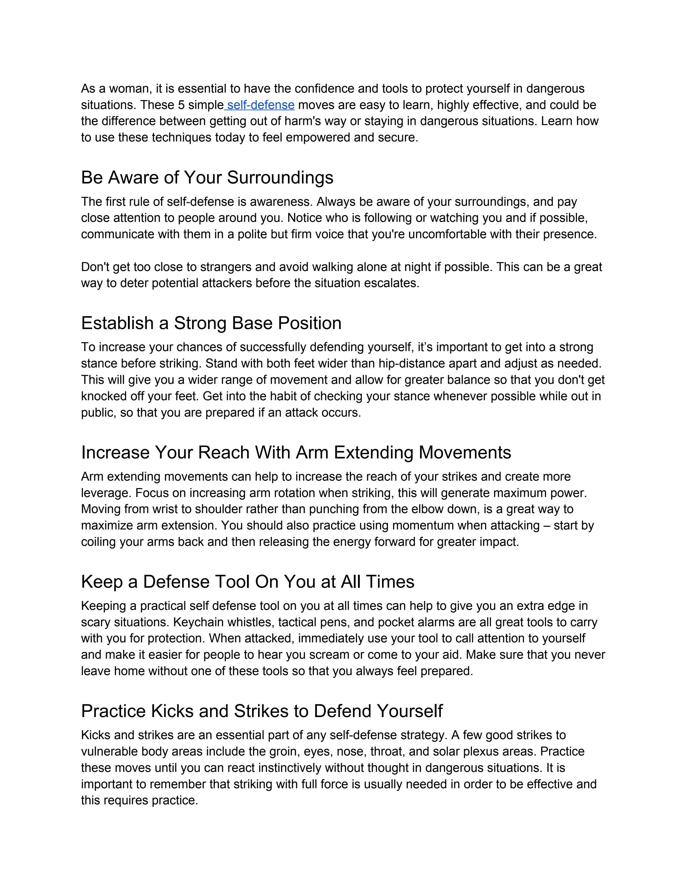 5 Simple Self Defense Moves All Women Should Know By Wpamplifyseocompany Issuu