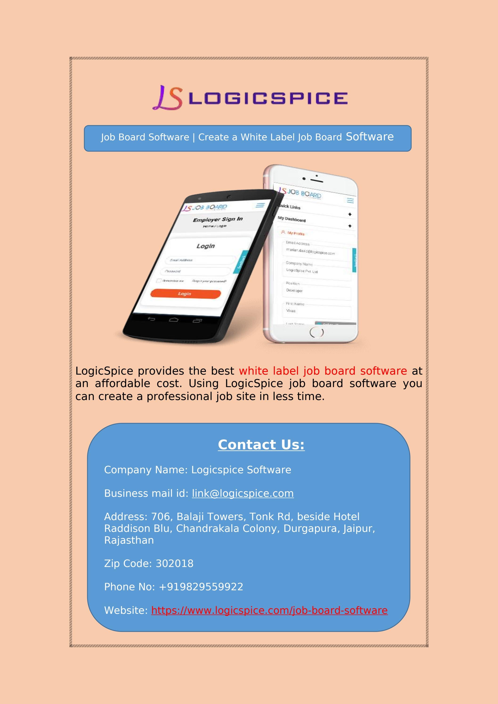 Job Board Software | Create a White Label Job Board Software by Logicspice Software - Issuu