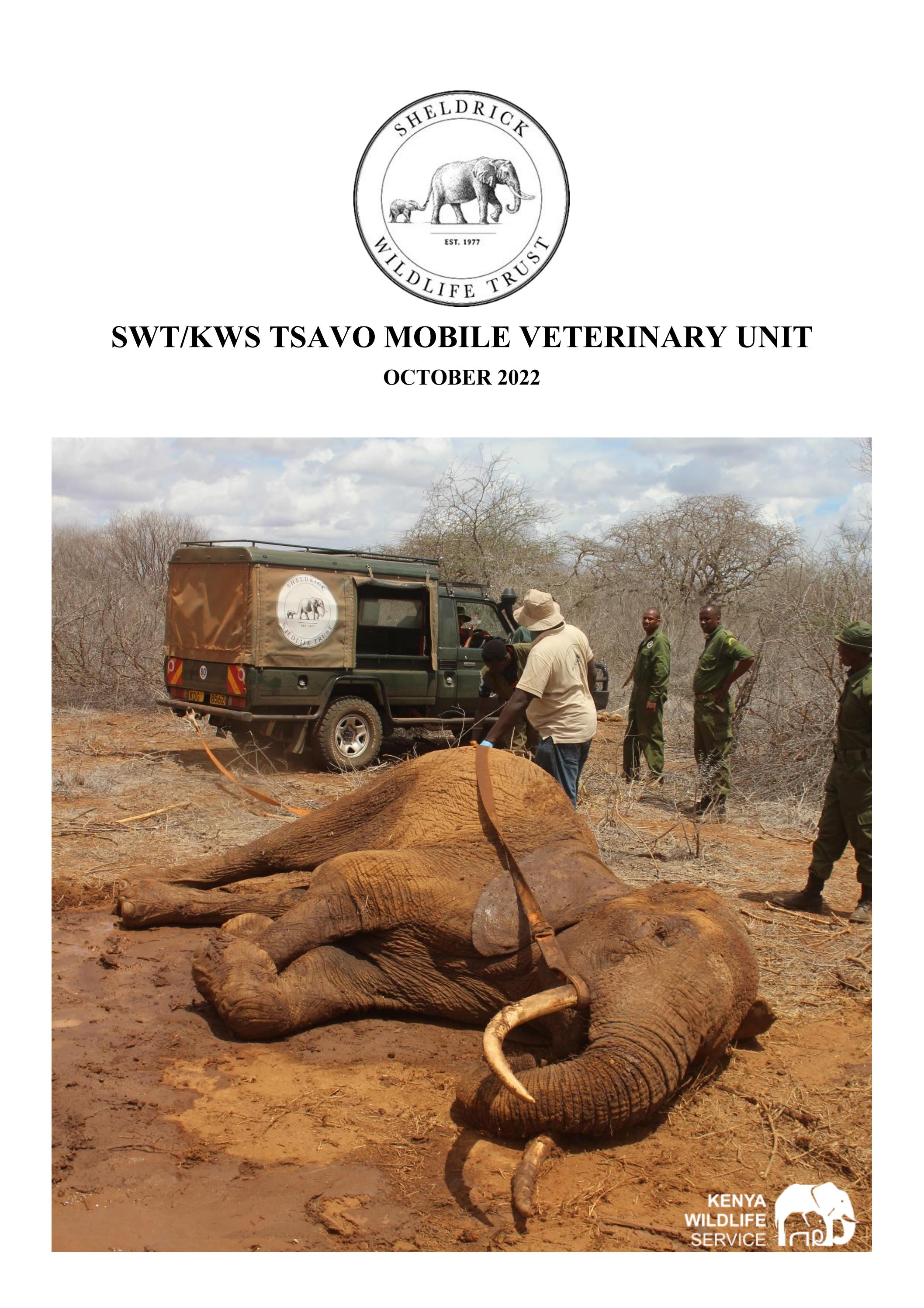 SWT/KWS Tsavo Mobile Veterinary Report for October 2022 by Sheldrick ...