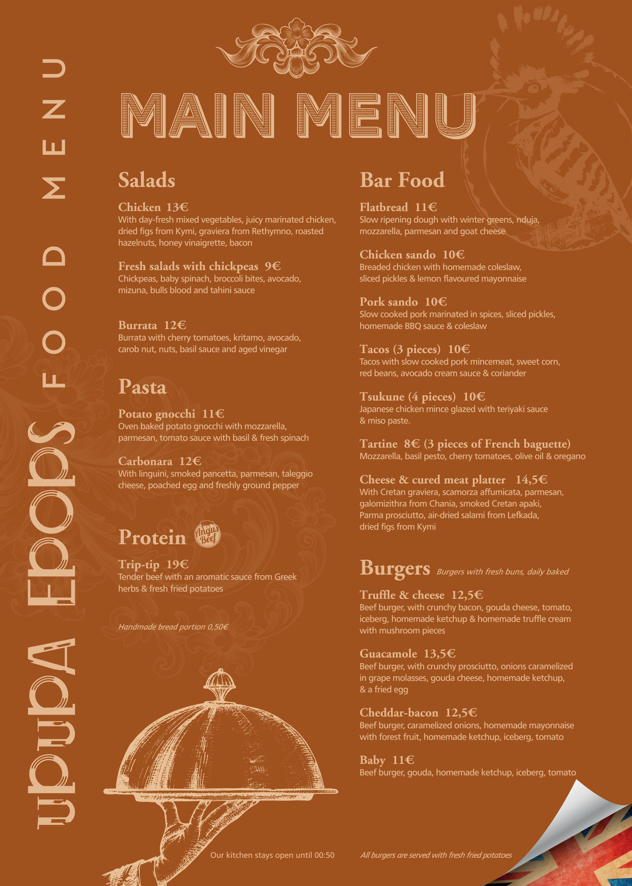 FOOD MENU by UpupaEpopsTheBar - Issuu