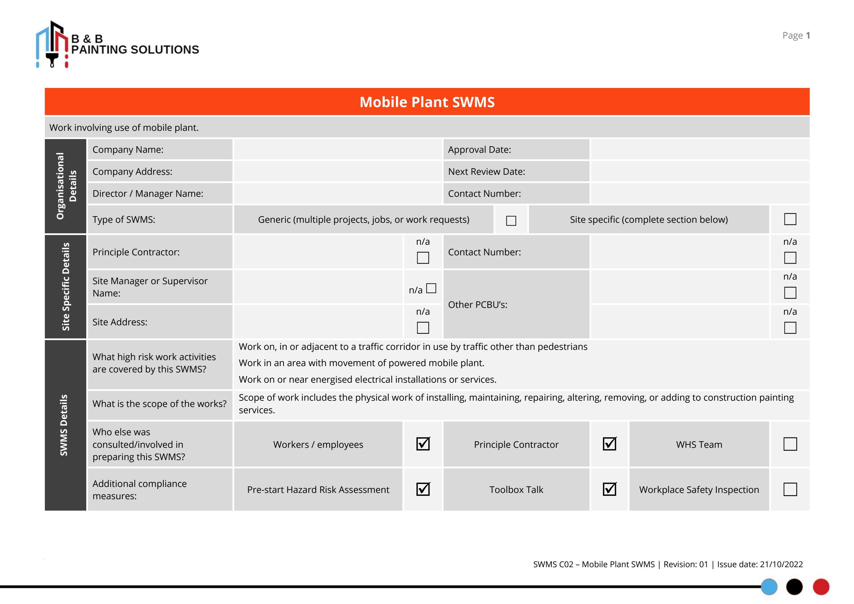 SWMS C02 - Mobile Plant by ihseq - Issuu