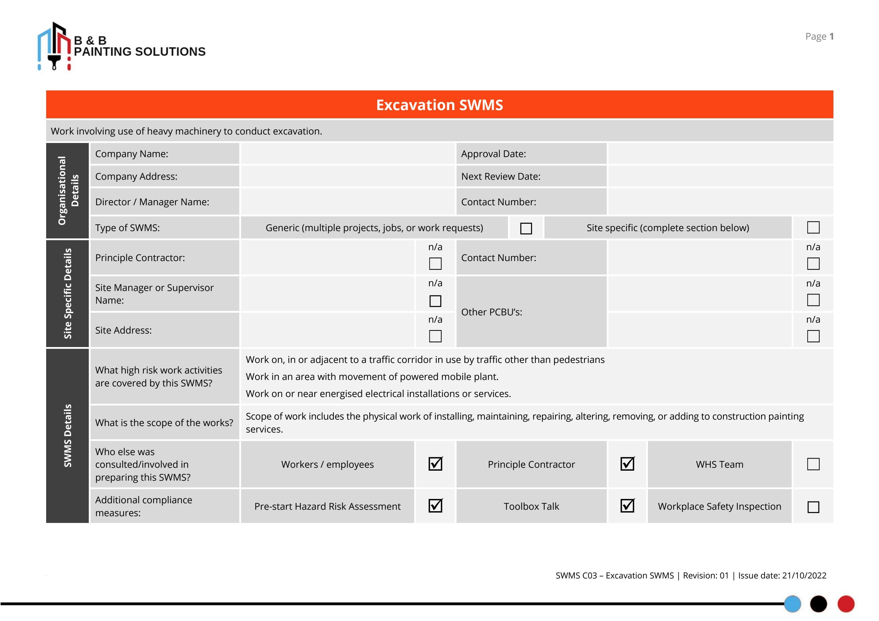 SWMS C03 - Excavation by ihseq - Issuu